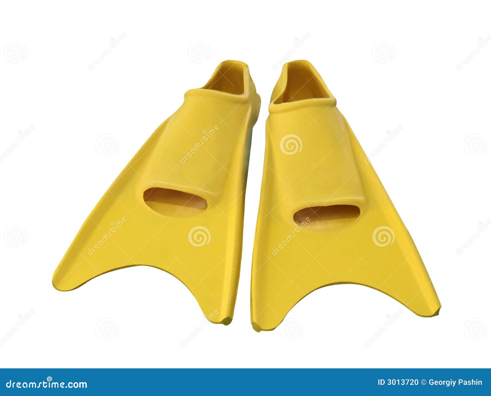 Yellow Flippers On Blue Water Royalty-Free Stock Image | CartoonDealer ...