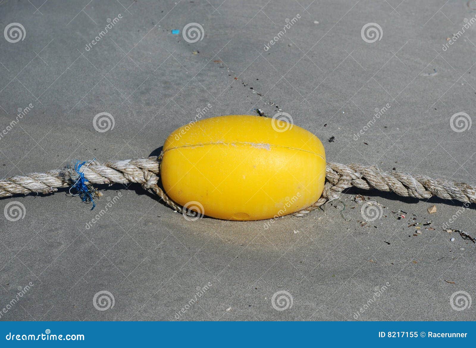 Yellow float stock image. Image of sand, rope, yellow - 8217155