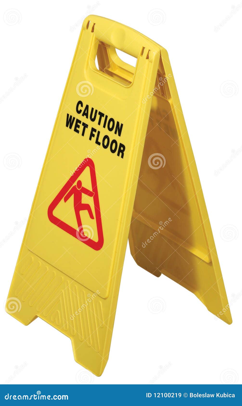 Yellow Floor Sign With Words Stock Image | CartoonDealer.com #12100219