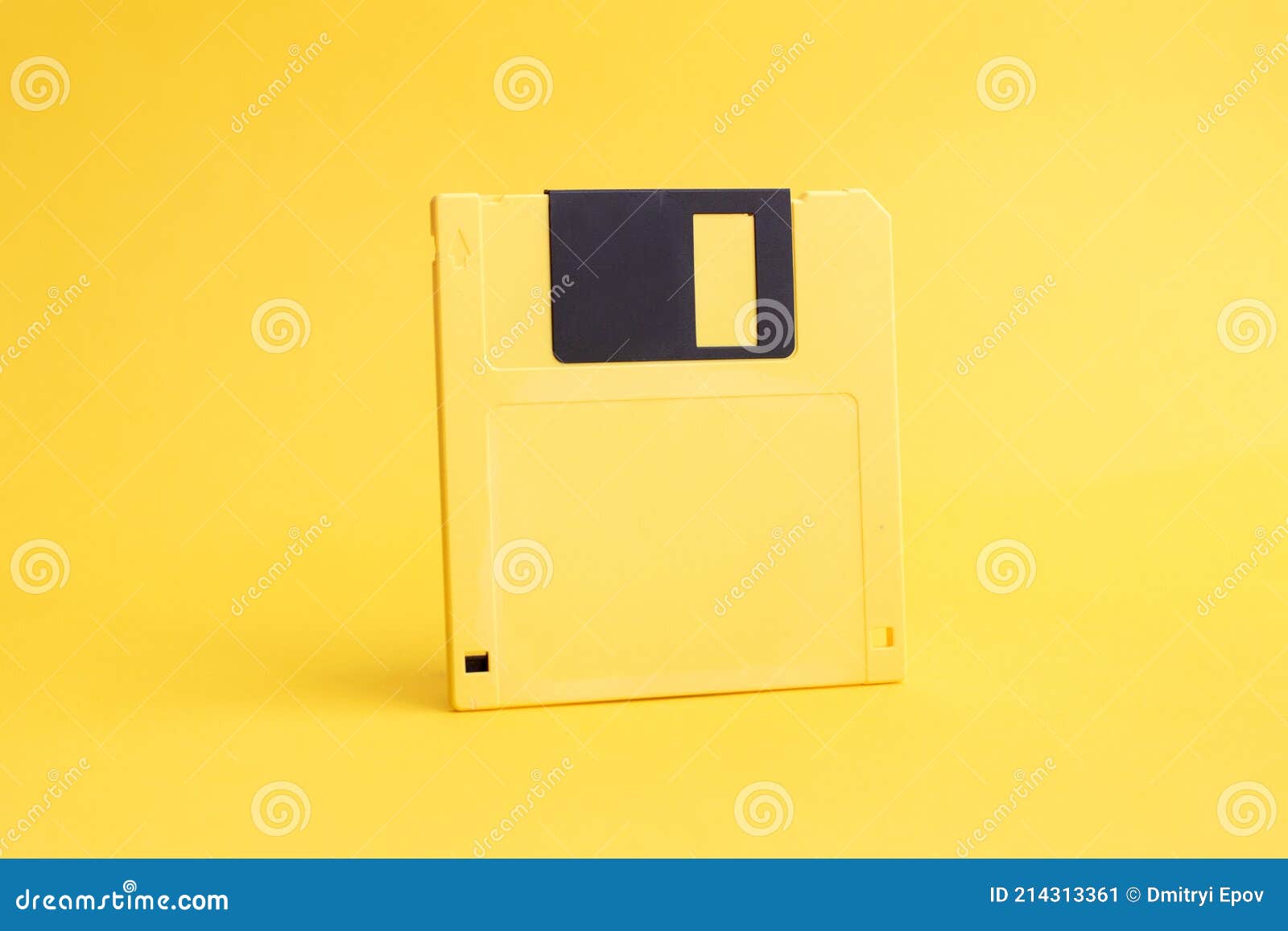 Yellow Floppy Disk 3.5 Inch on Yellow Background Stock Image - Image of ...