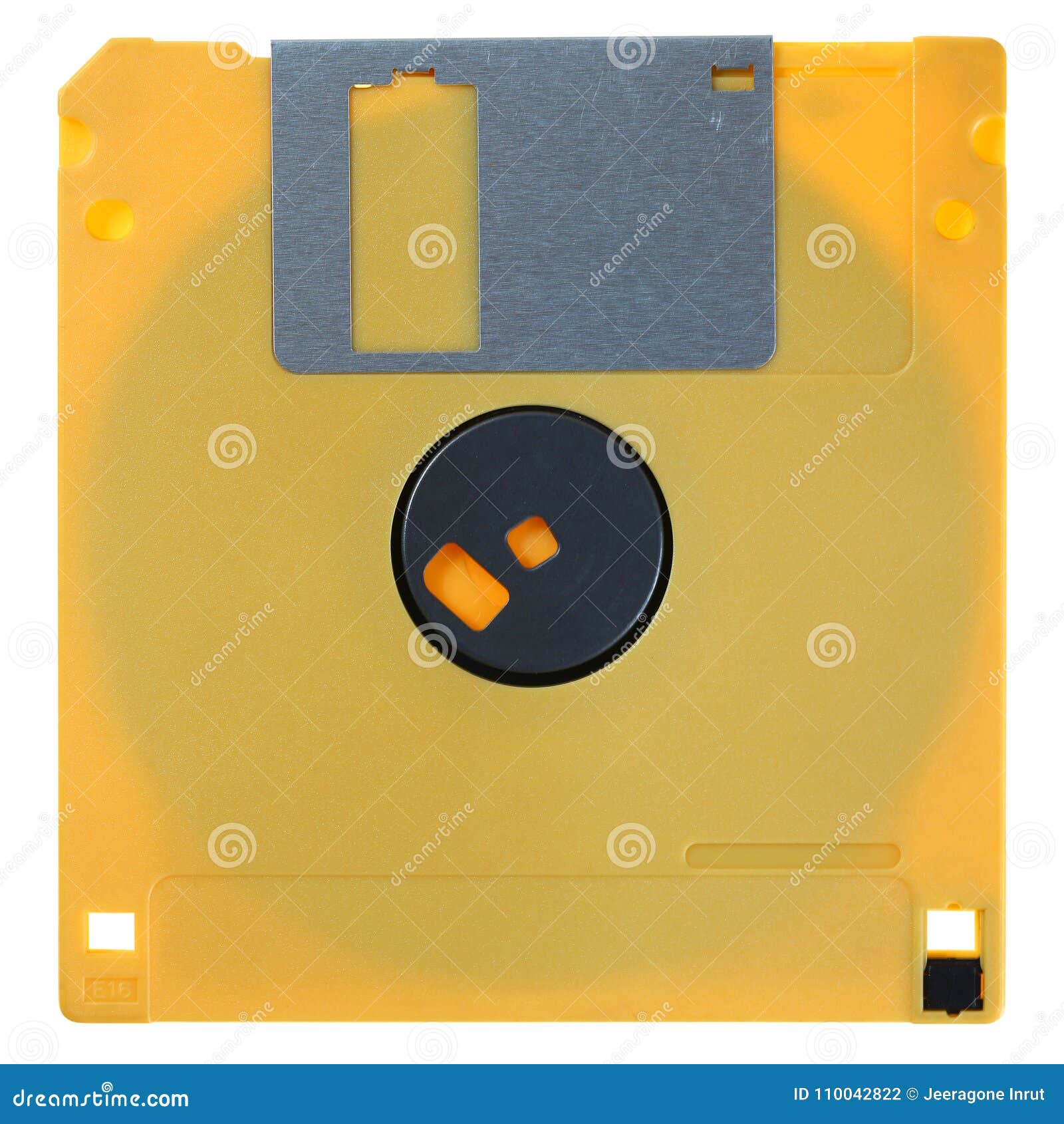 Yellow Floppy Disk Isolated on White Stock Photo - Image of background ...