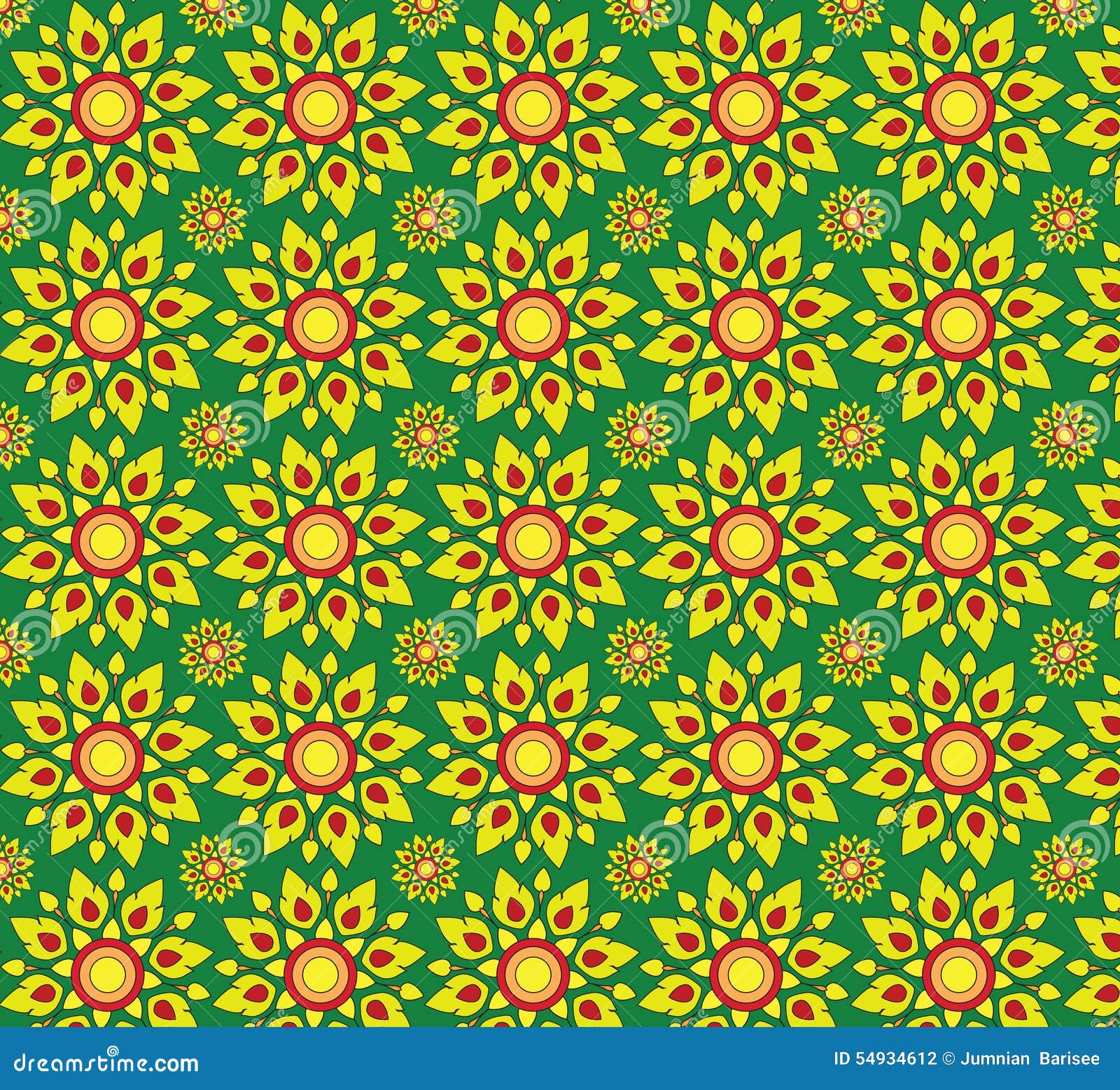 Yellow Flora Backgrounds Texture Seamless Patterns Stock Illustration ...