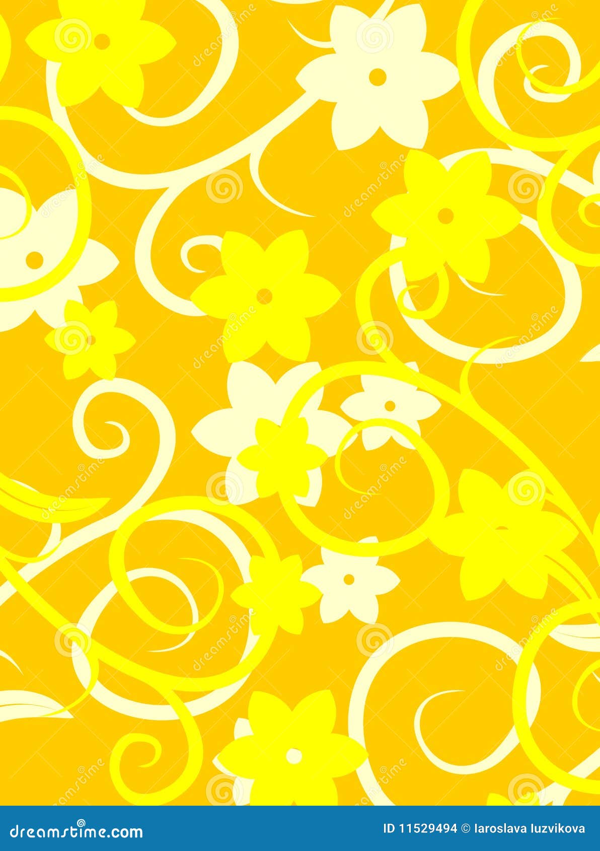 Yellow Floral Texture Vector Stock Vector - Illustration of decor ...