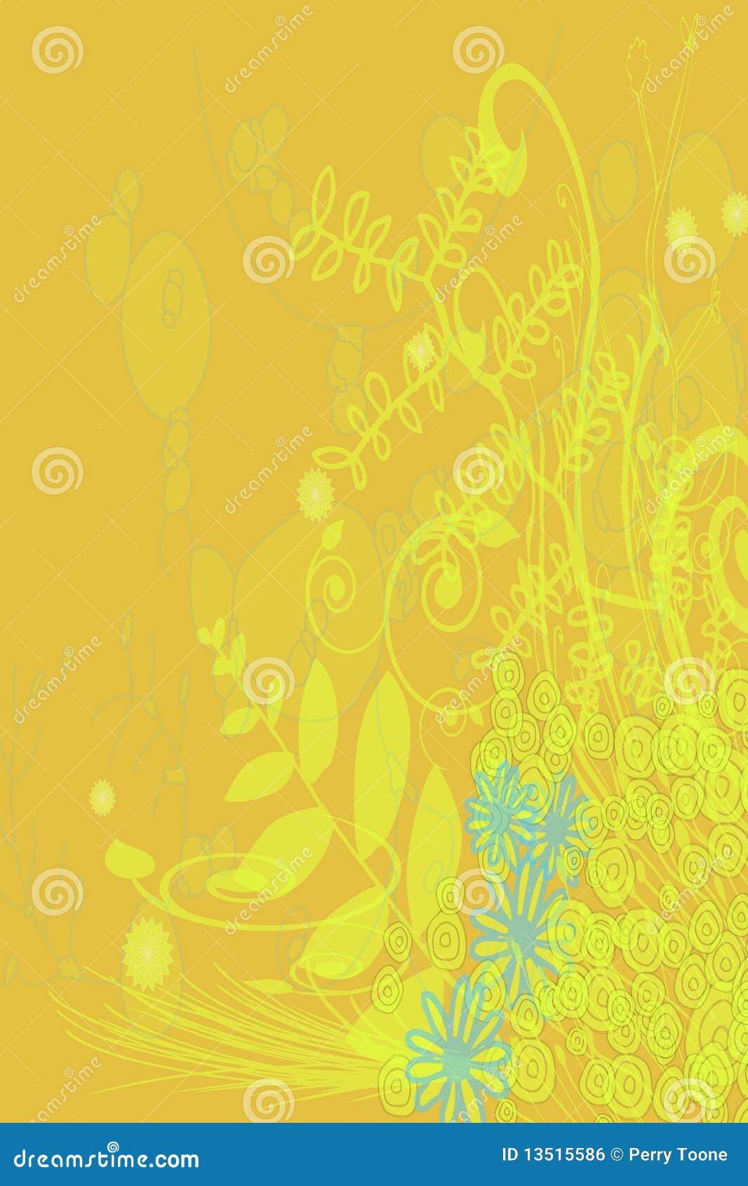 Yellow Floral Vector Design Stock Illustration - Illustration of cubic ...