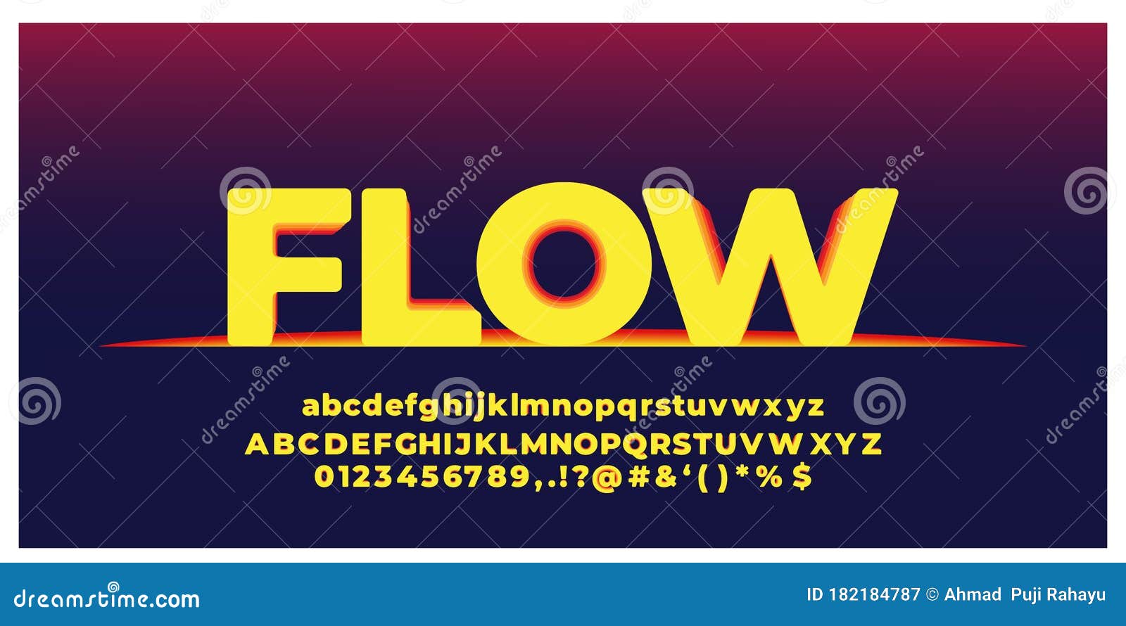 Yellow Flow Effect Font Styles Design Template Editorial Photography ...