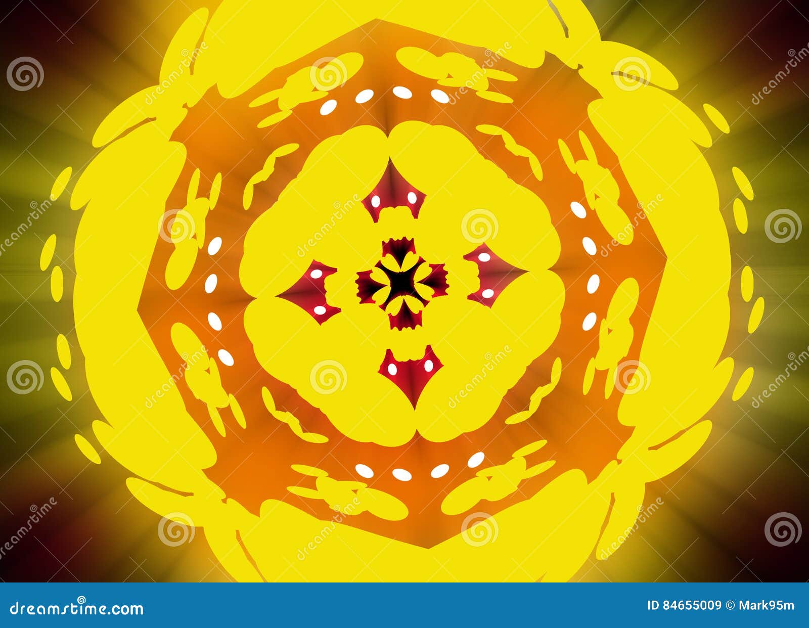 Yellow Flower Abstract stock illustration. Illustration of pastel ...