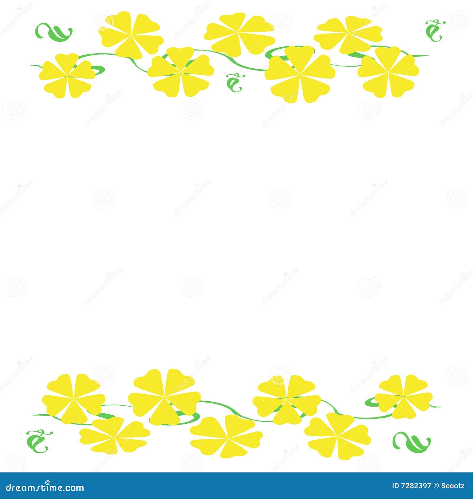 Yellow Flower Border Royalty Free Stock Photography - Image: 7282397