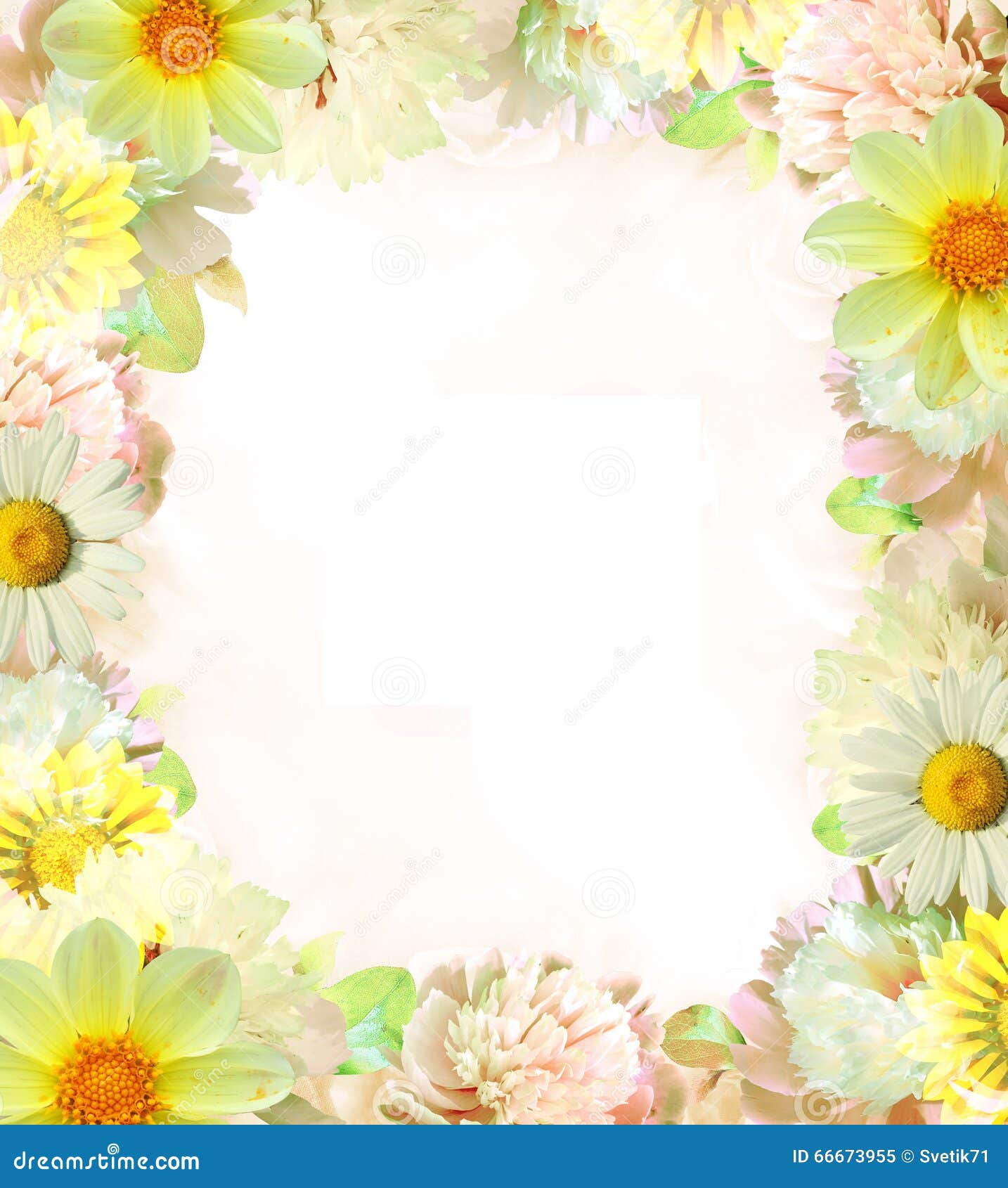 Yellow Flower Delicate Frame Stock Illustration - Illustration of ...