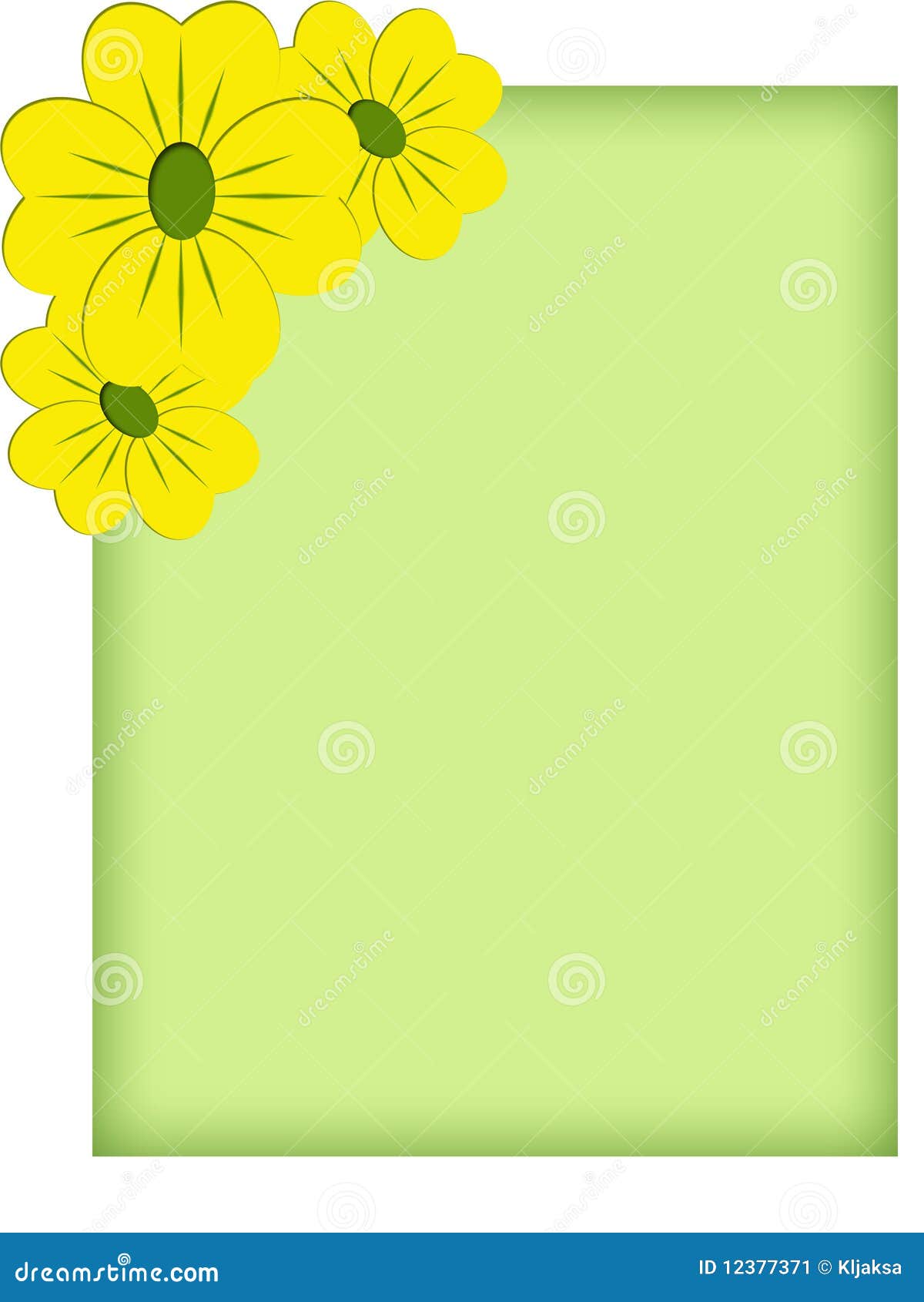 Yellow flower frame stock illustration. Illustration of summer - 12377371
