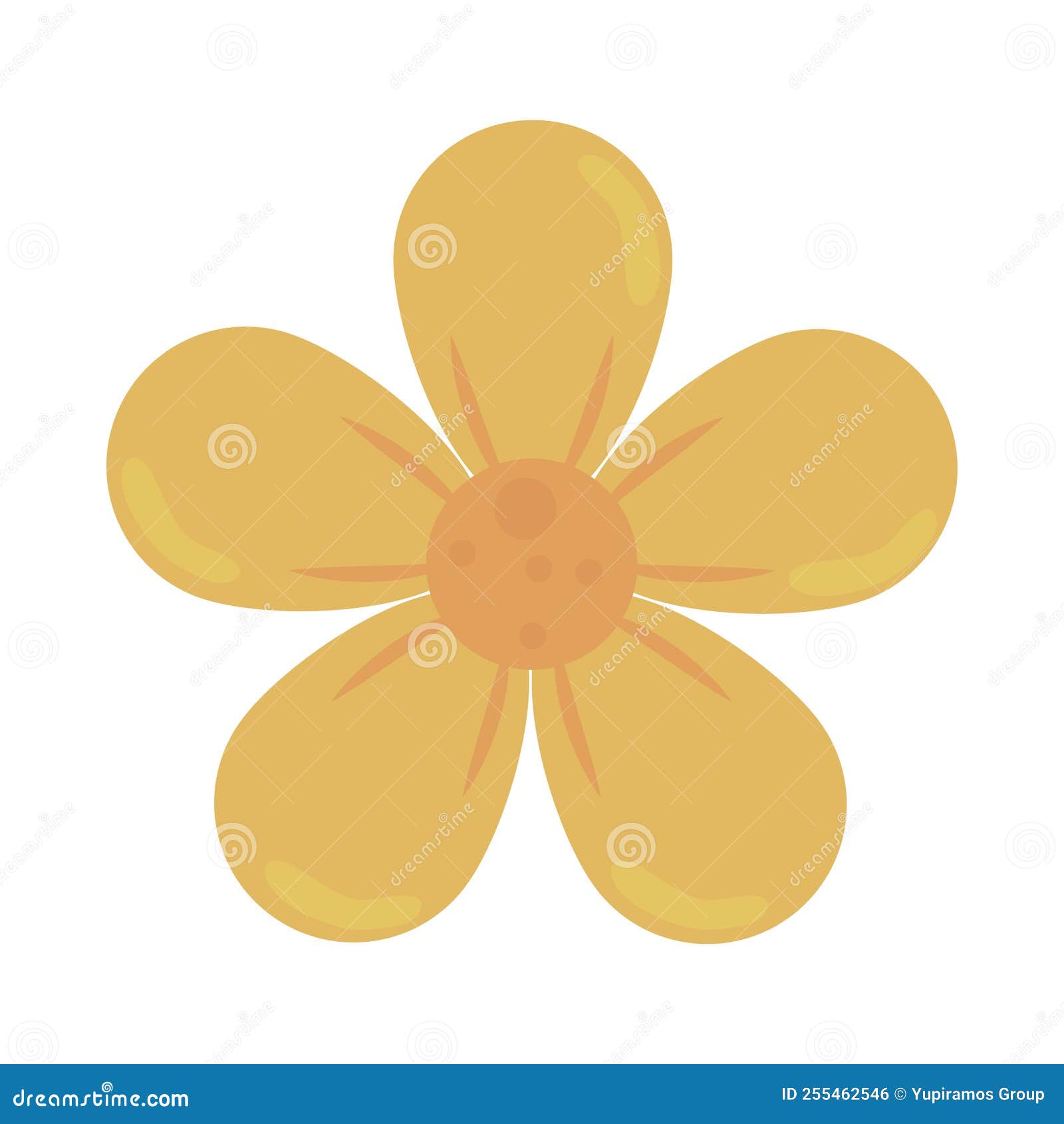 Yellow flower icon stock illustration. Illustration of design - 255462546