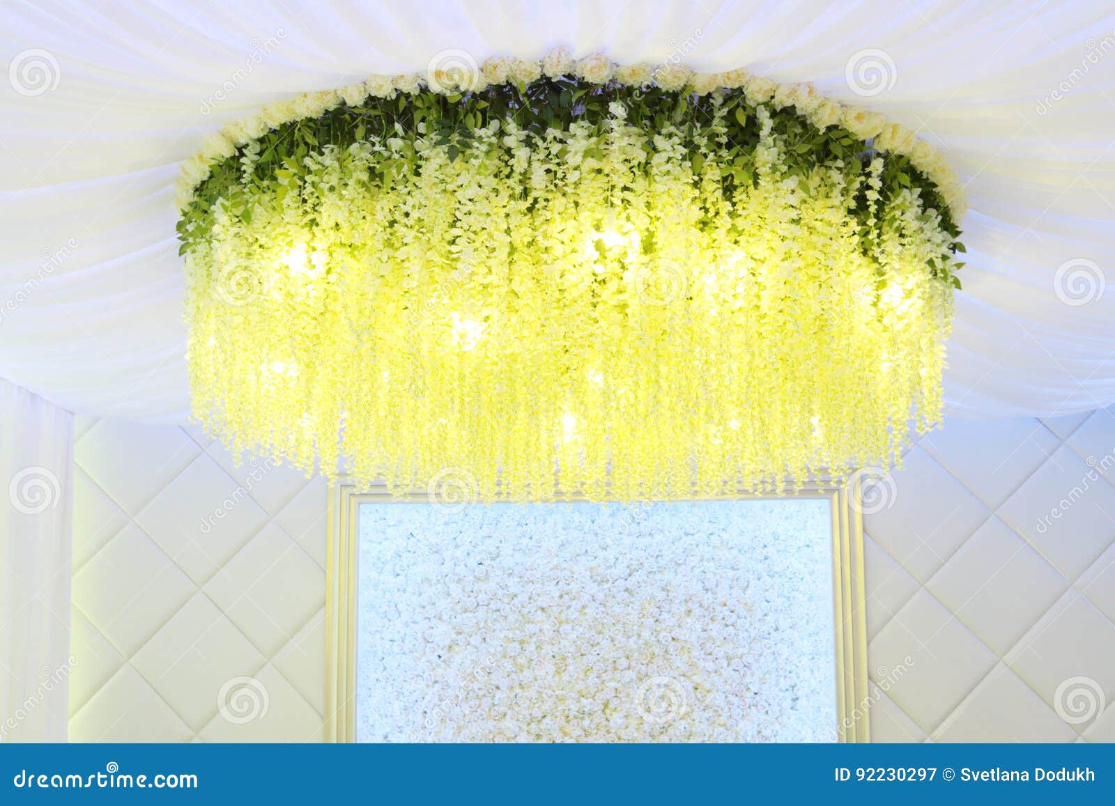 Yellow Flowers Hanging from Ceiling Stock Image - Image of concept ...