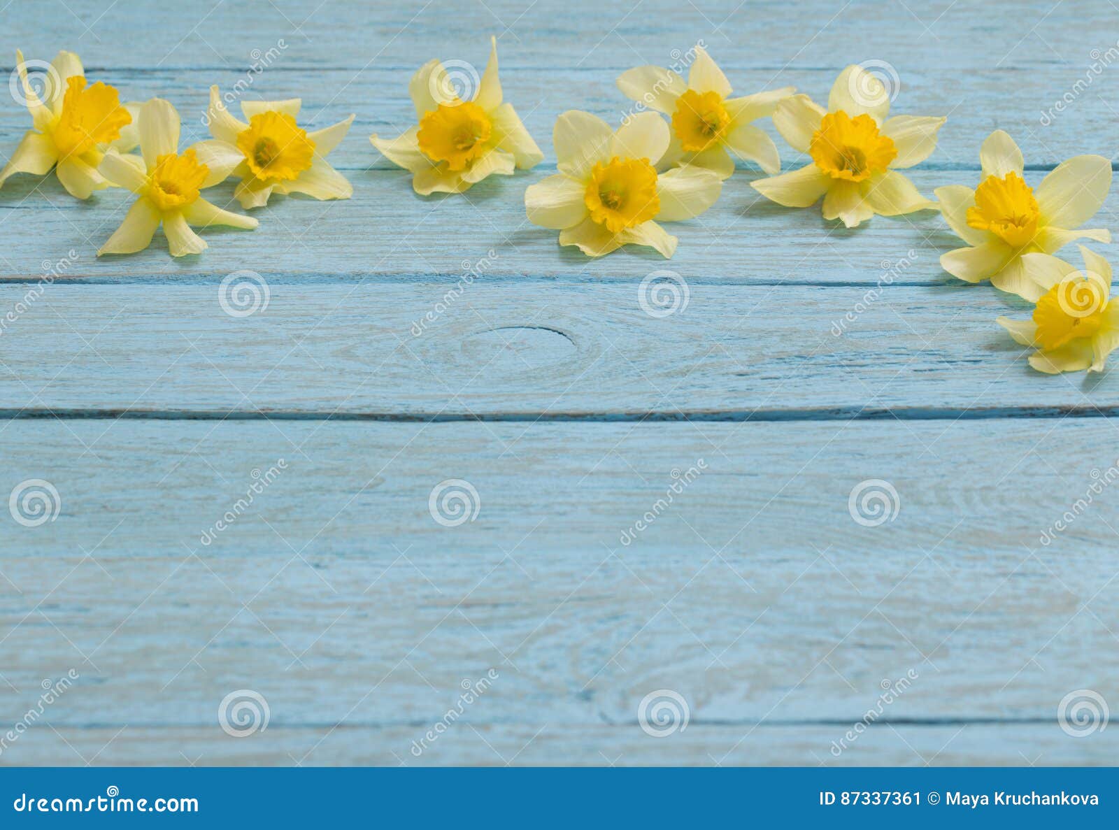 Yellow Flowers on Wooden Background Stock Image - Image of wood, floral ...