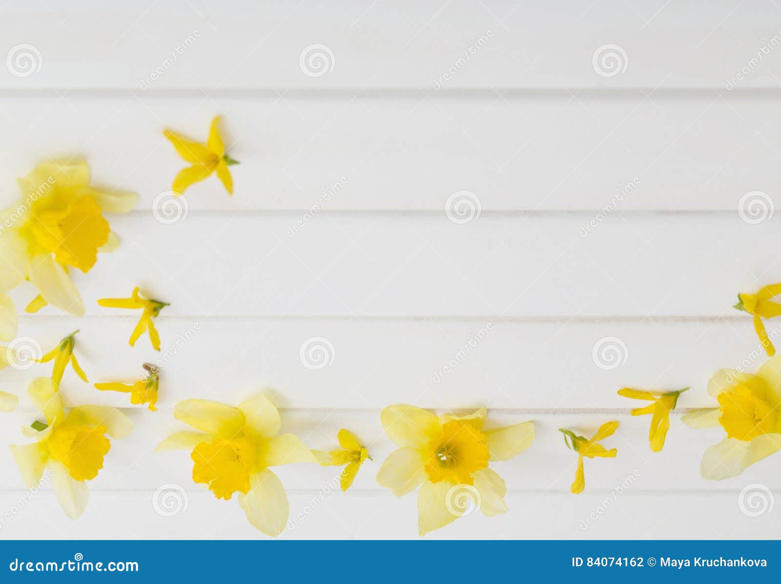 Yellow Flowers on Wooden Background Stock Photo - Image of bloom, fresh ...