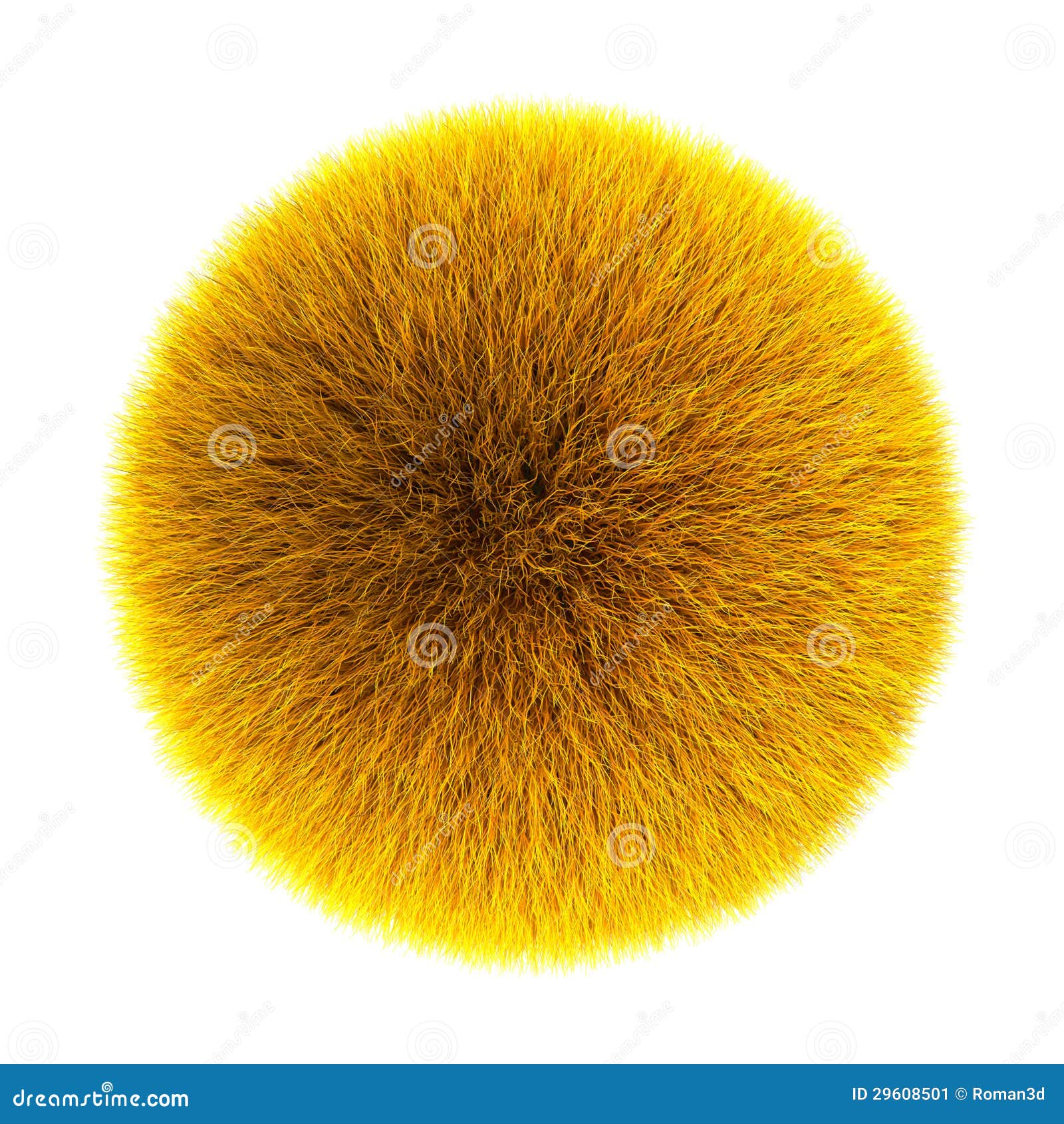 Yellow fluffy ball stock illustration. Illustration of soft - 29608501