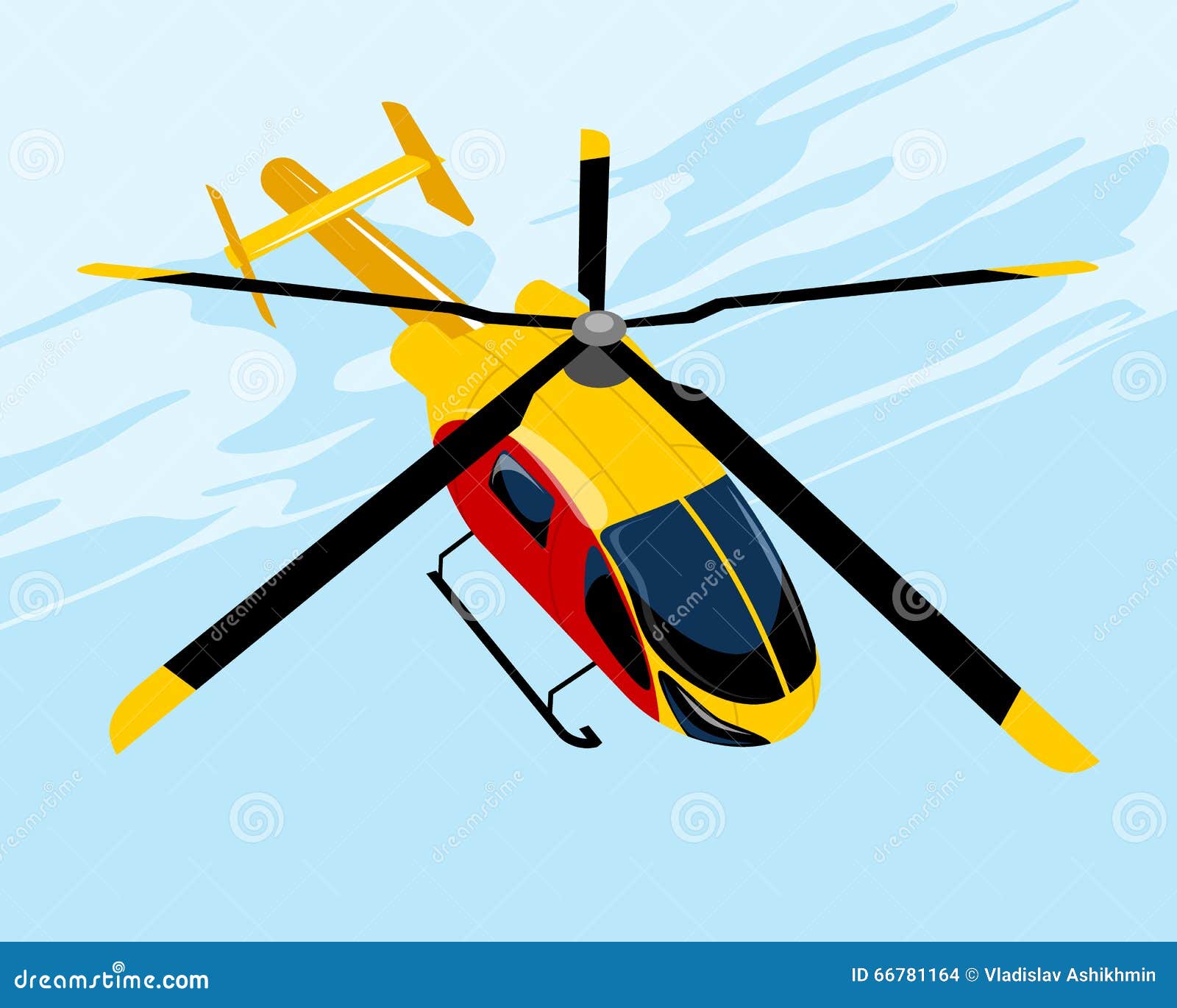 Flying Helicopter Symbol With Silhouette Style Vector Illustration ...