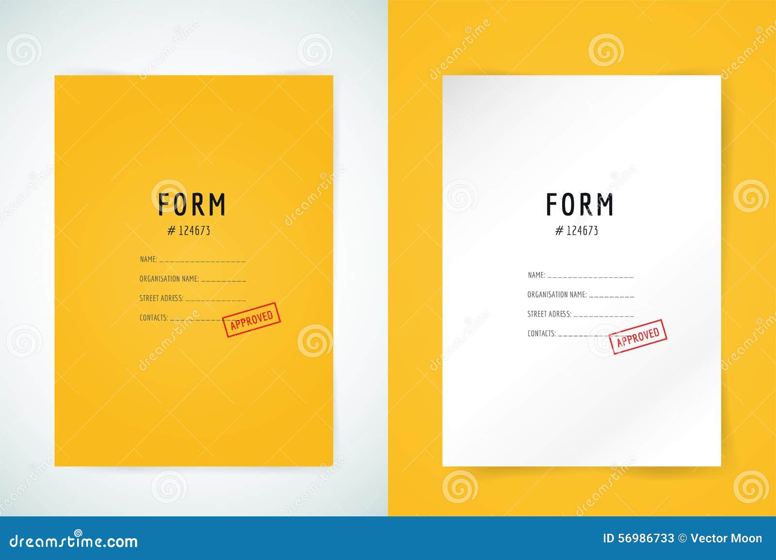 Yellow Folder Blank. Blank, Paper, Form and Text Stock Vector ...