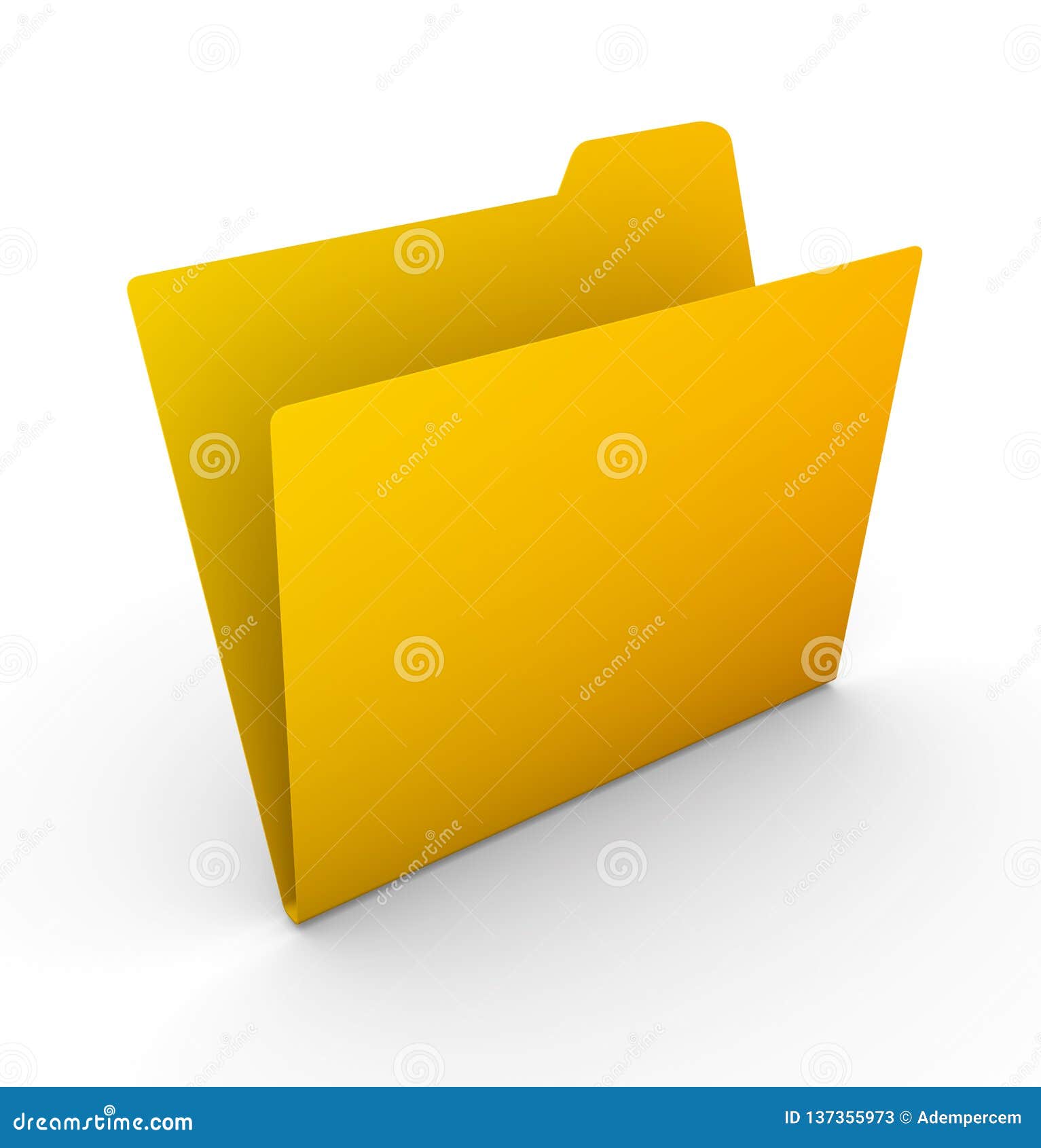 Yellow folder stock illustration. Illustration of icon - 137355973