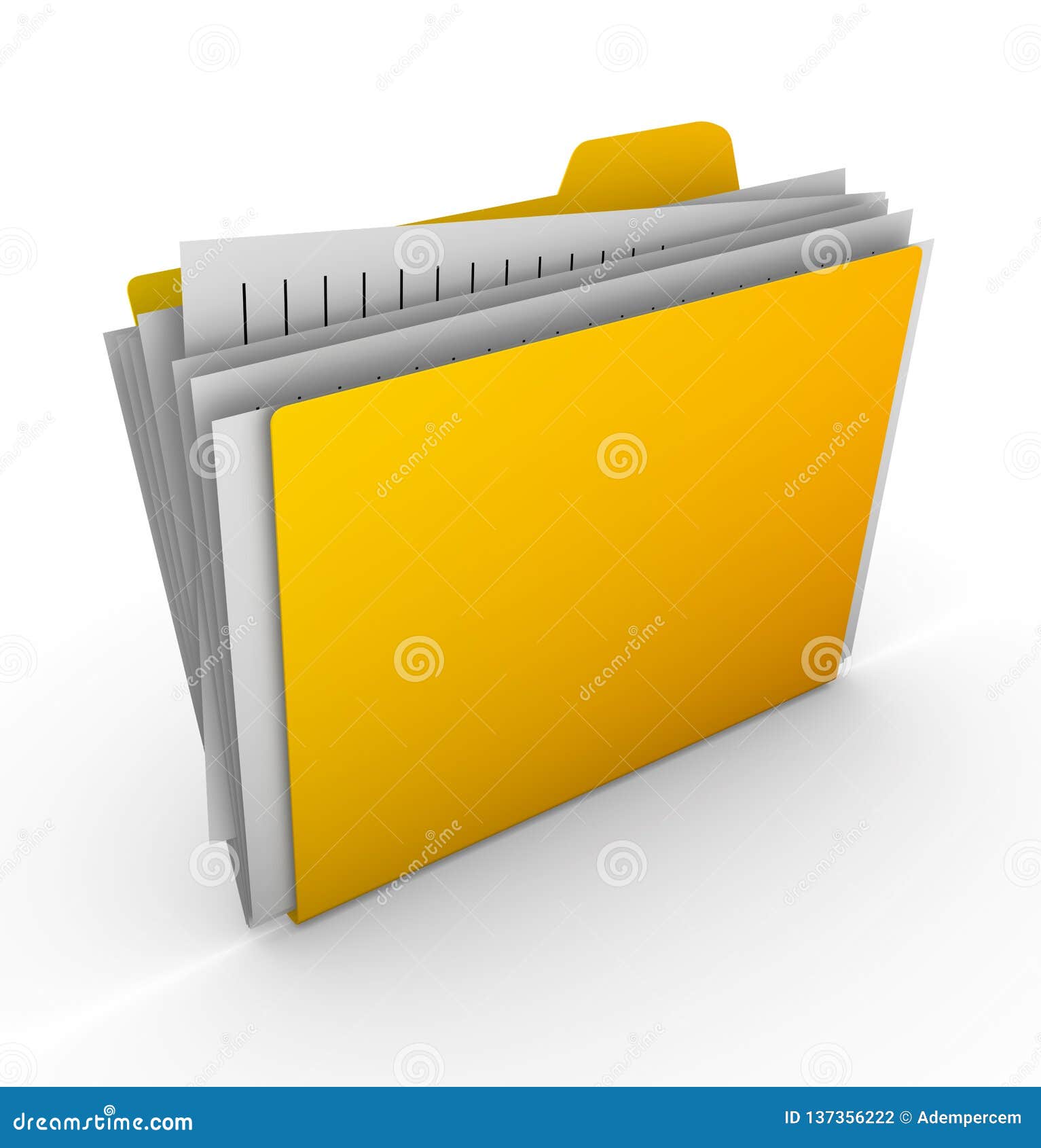 Yellow folder stock illustration. Illustration of document - 137356222