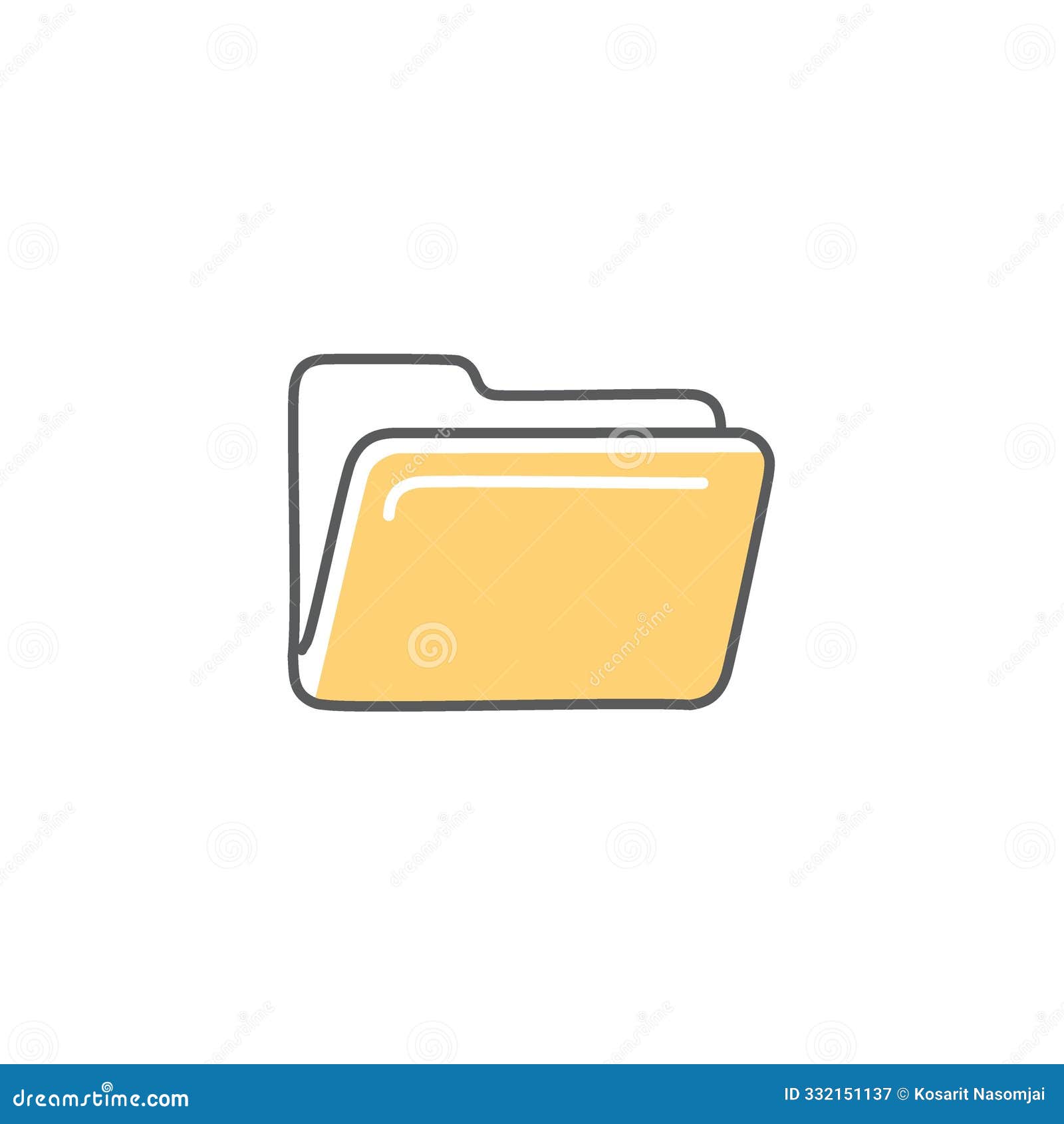 Yellow Folder Icon Illustration. Simple Yellow Folder Icon Illustration ...