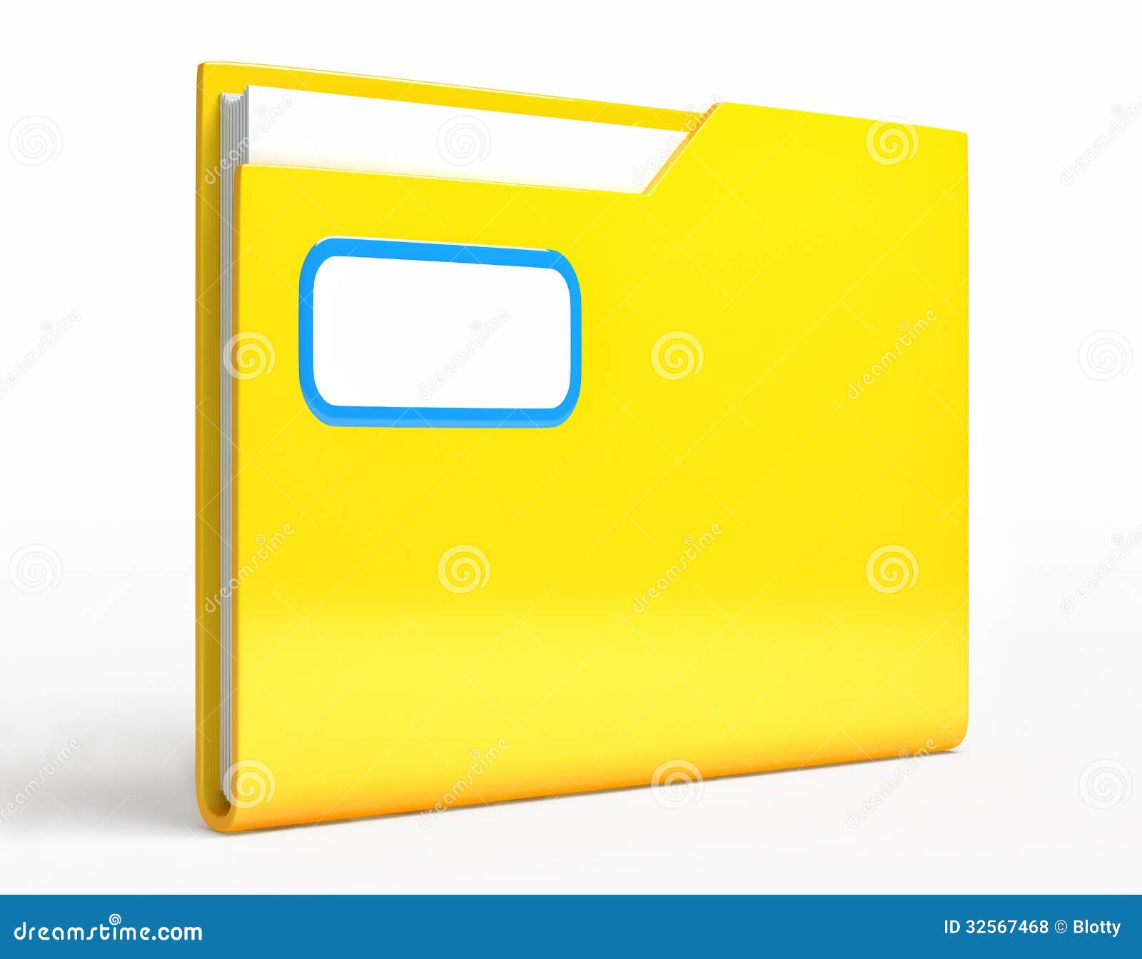 Yellow Folder. on White Background Stock Illustration - Illustration of ...