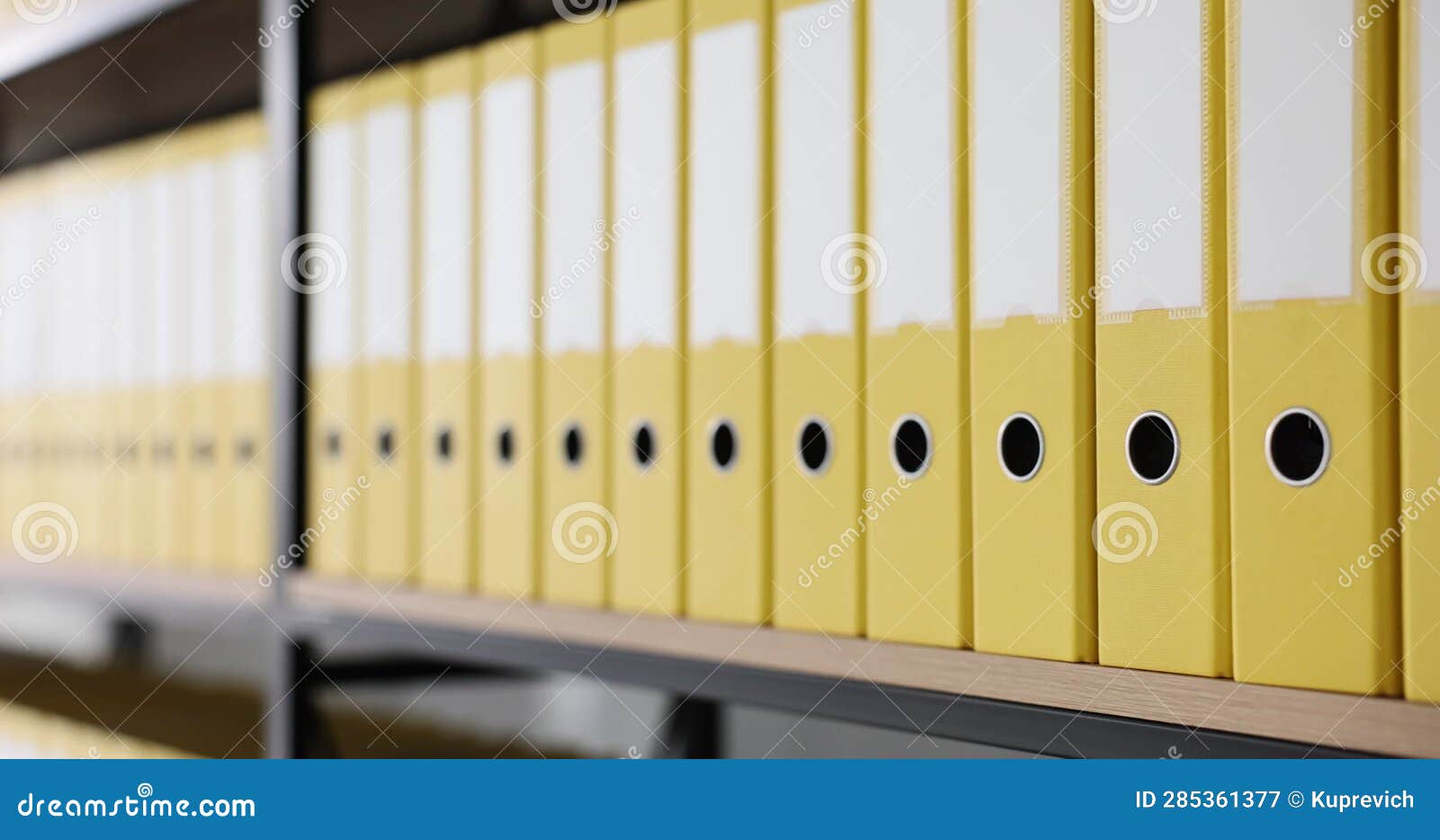 Yellow Folders with Folders and Documents on Shelves. Stock Video ...