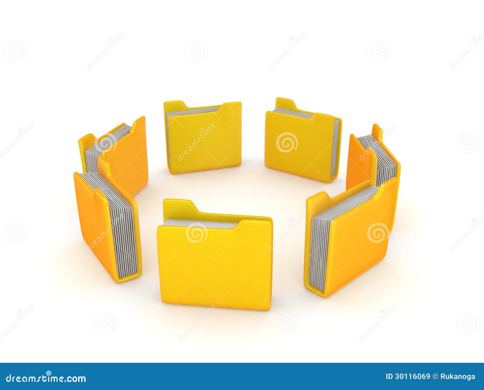 Yellow Folders For Organizing Documents. Sorting Large Amounts Of Data ...