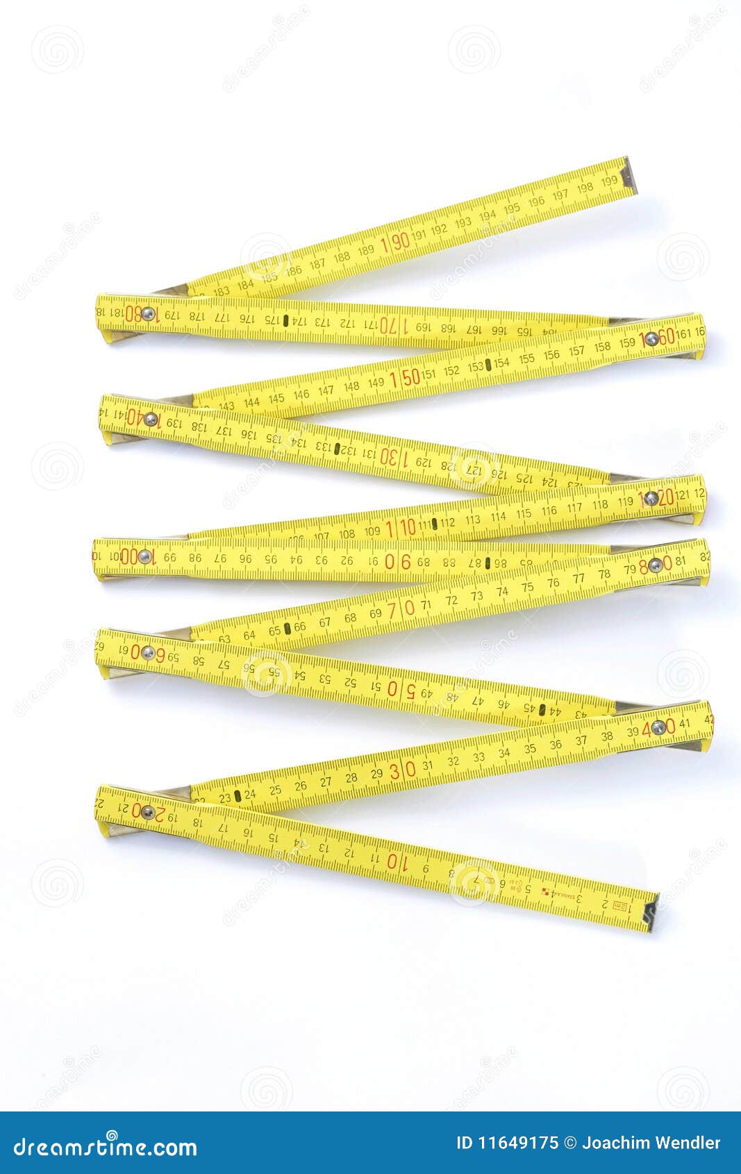 Yellow Folding Measuring Stick Stock Image - Image of unit, centimeter ...