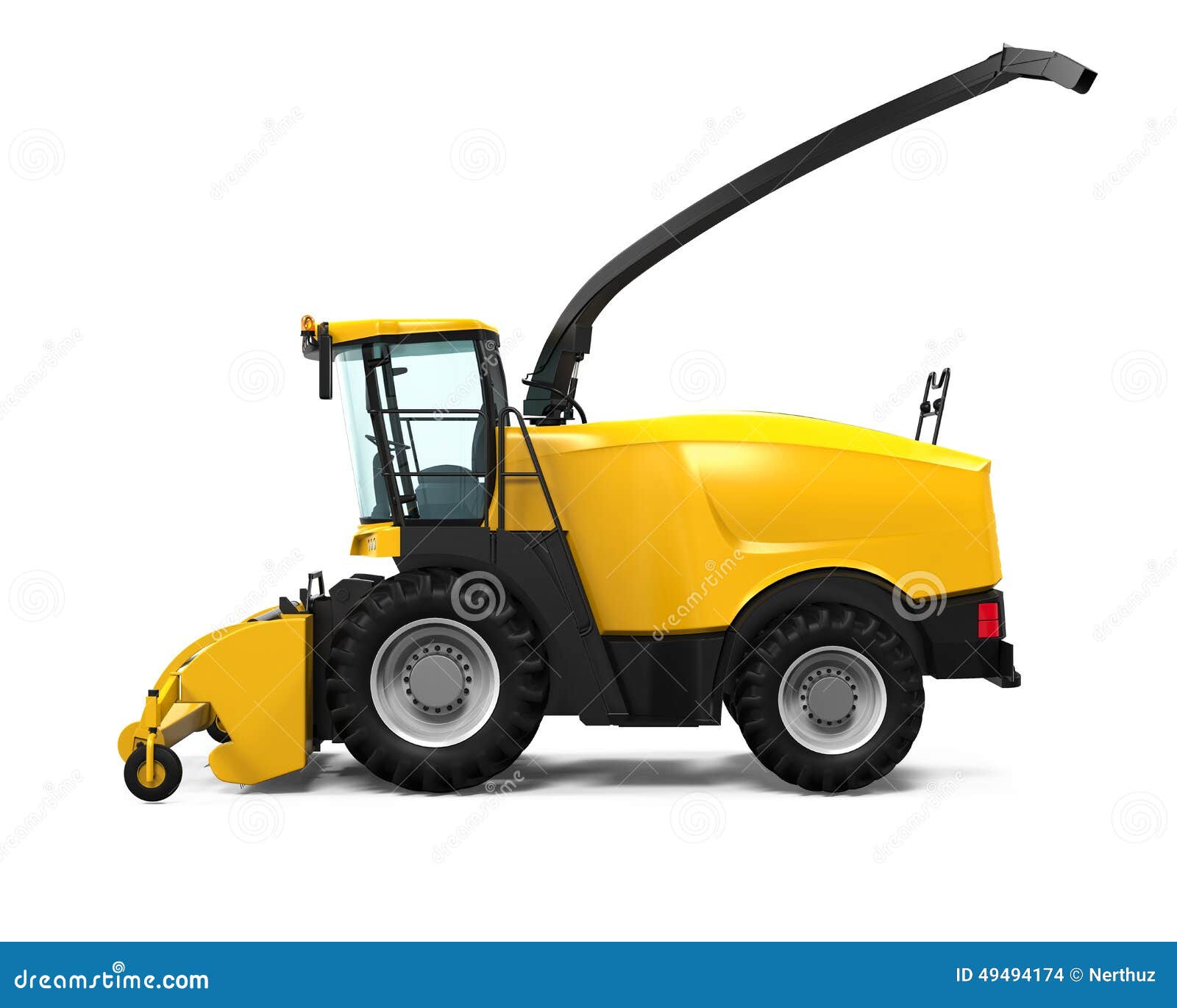 Yellow Forage Harvester Stock Image | CartoonDealer.com #49494187