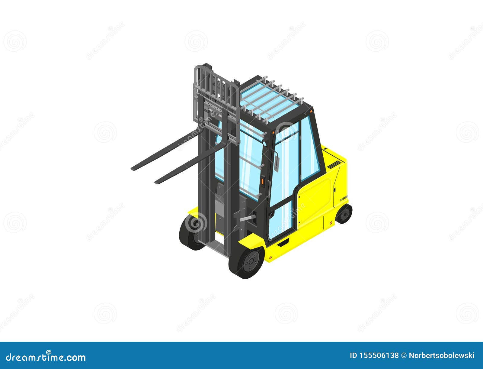 Counterbalance Forklift Ikons. Cartoon Vector | CartoonDealer.com ...