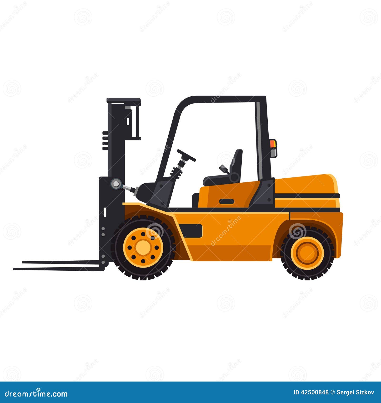 Forklift Loader Lift Truck With Cargo Pallet For Warehouse Cartoon ...