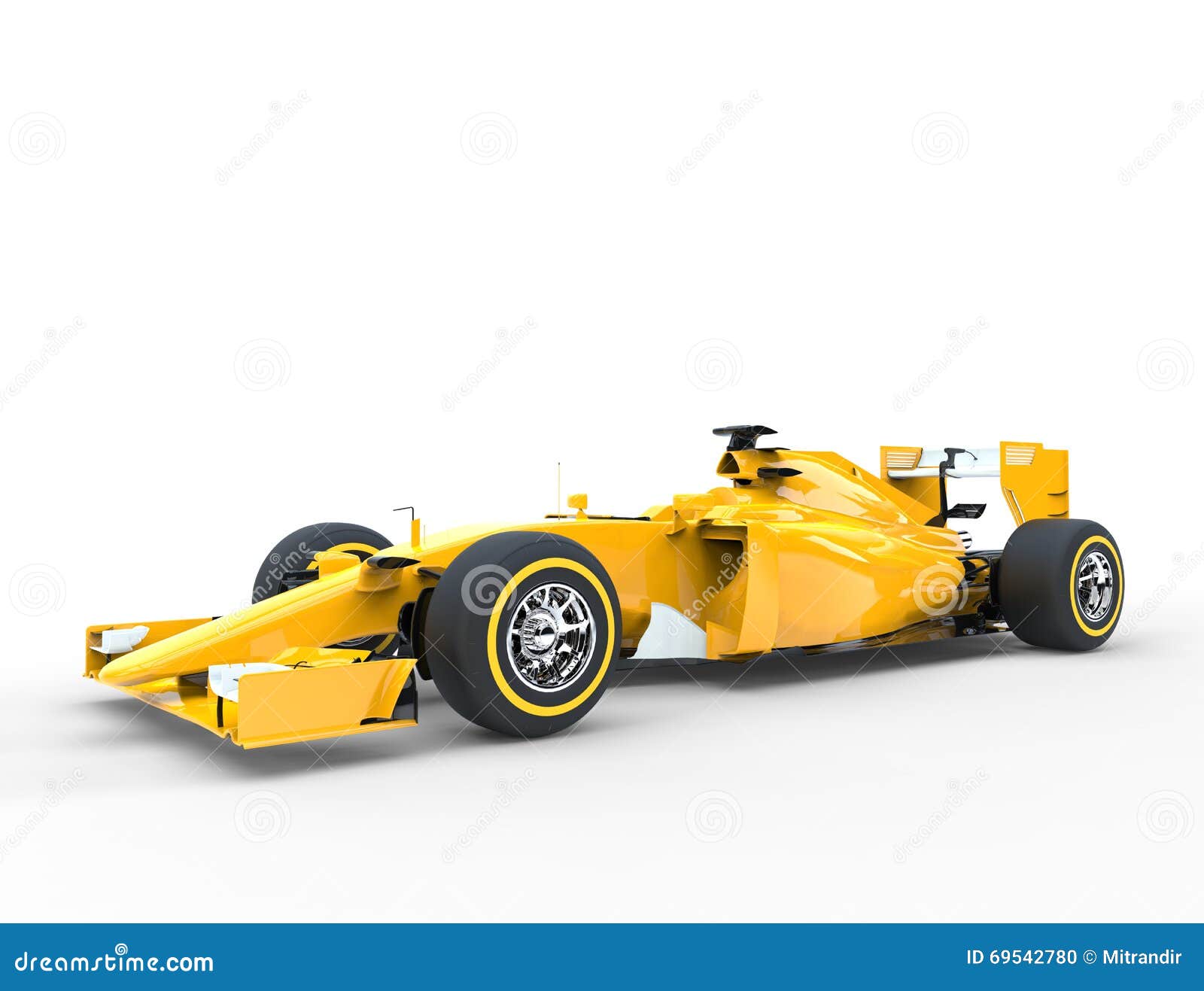 Yellow Formula One Car stock photo. Image of drive, fast - 69542780