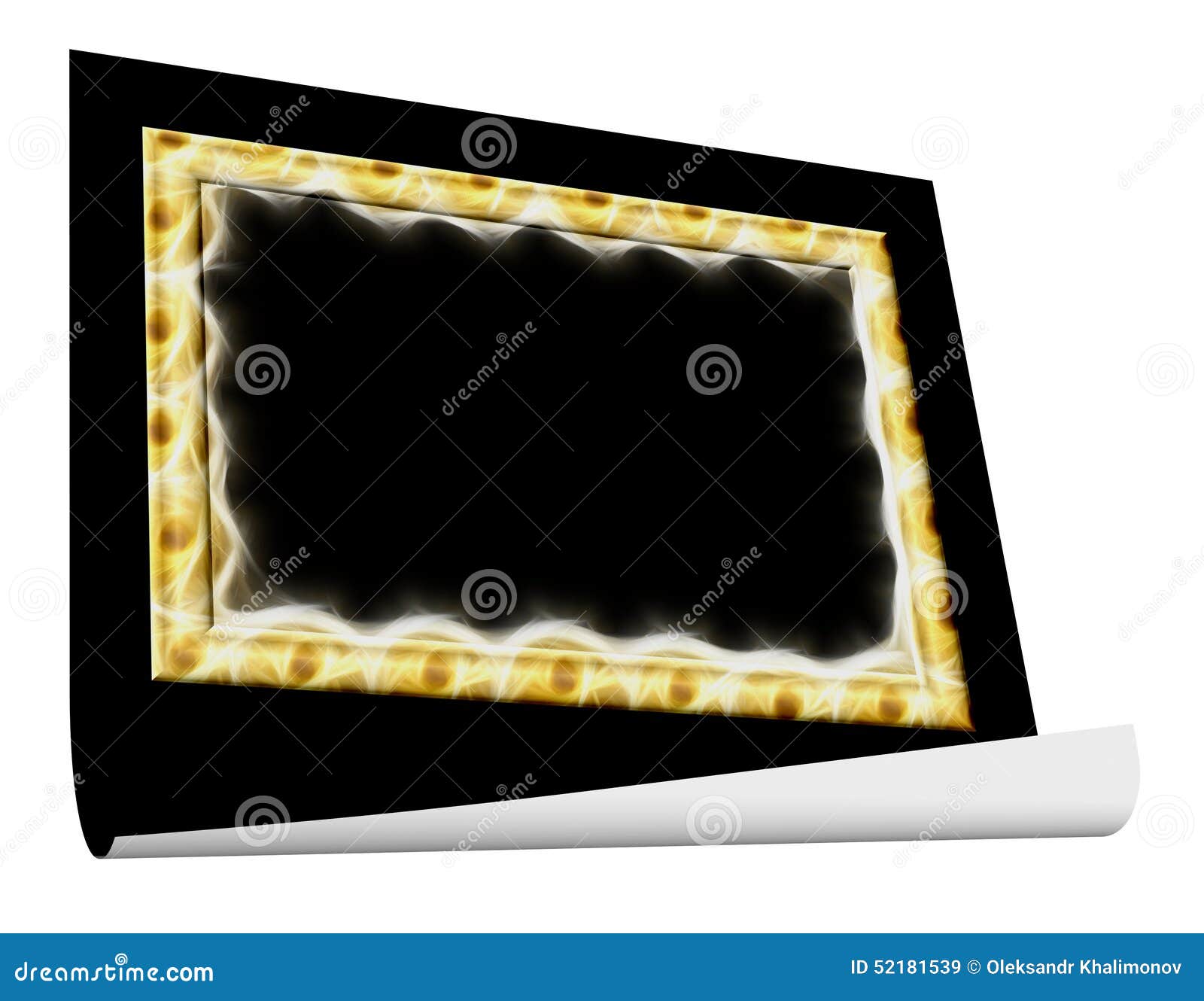 Yellow Frame stock illustration. Illustration of shadow - 52181539