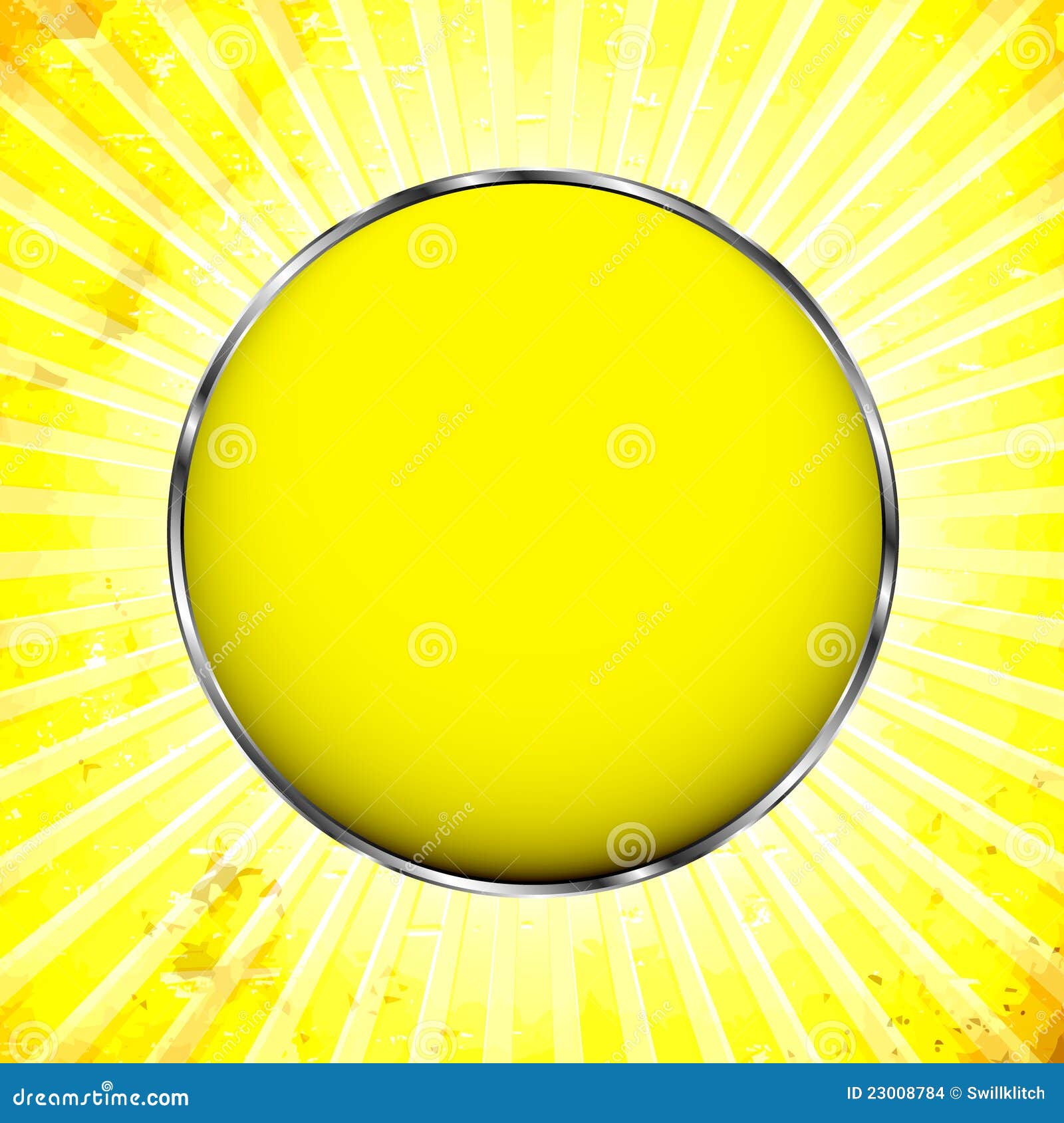 Yellow Frame with the Sun Rays Stock Vector - Illustration of grungy ...