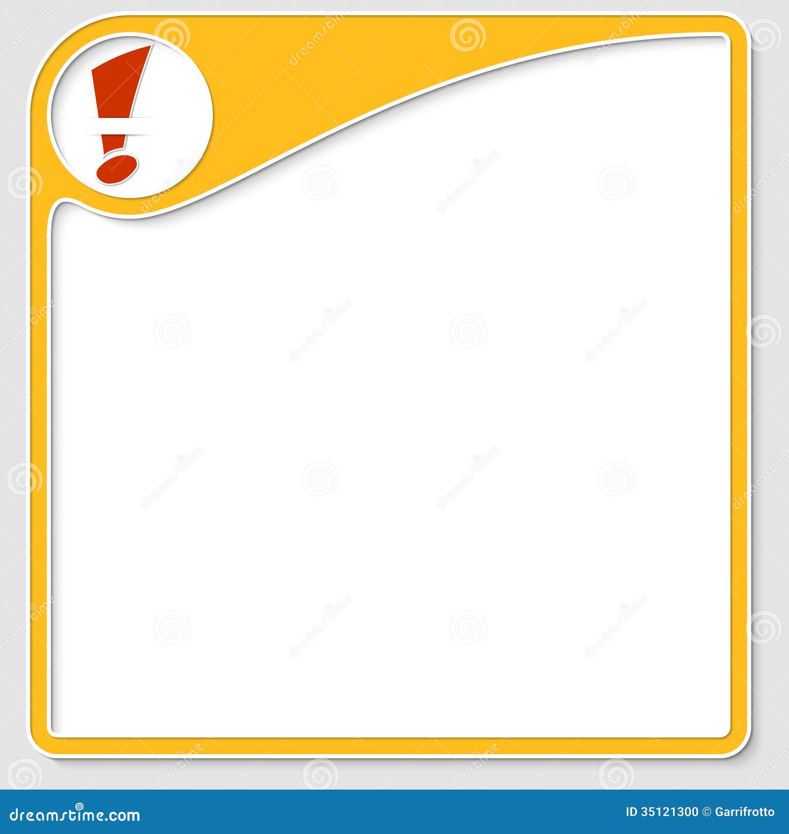 Yellow frame for text stock vector. Illustration of message - 35121300