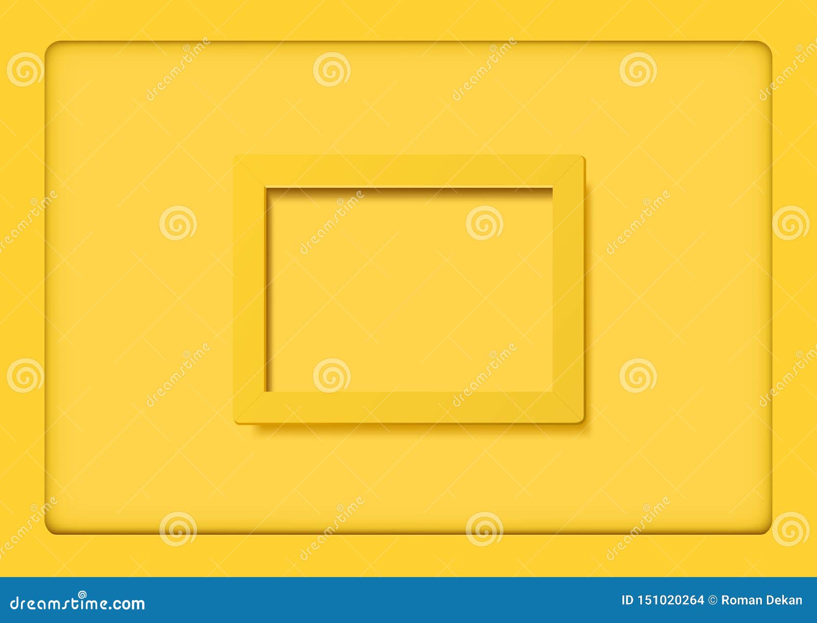Yellow Frames on Yellow Background Stock Vector - Illustration of ...
