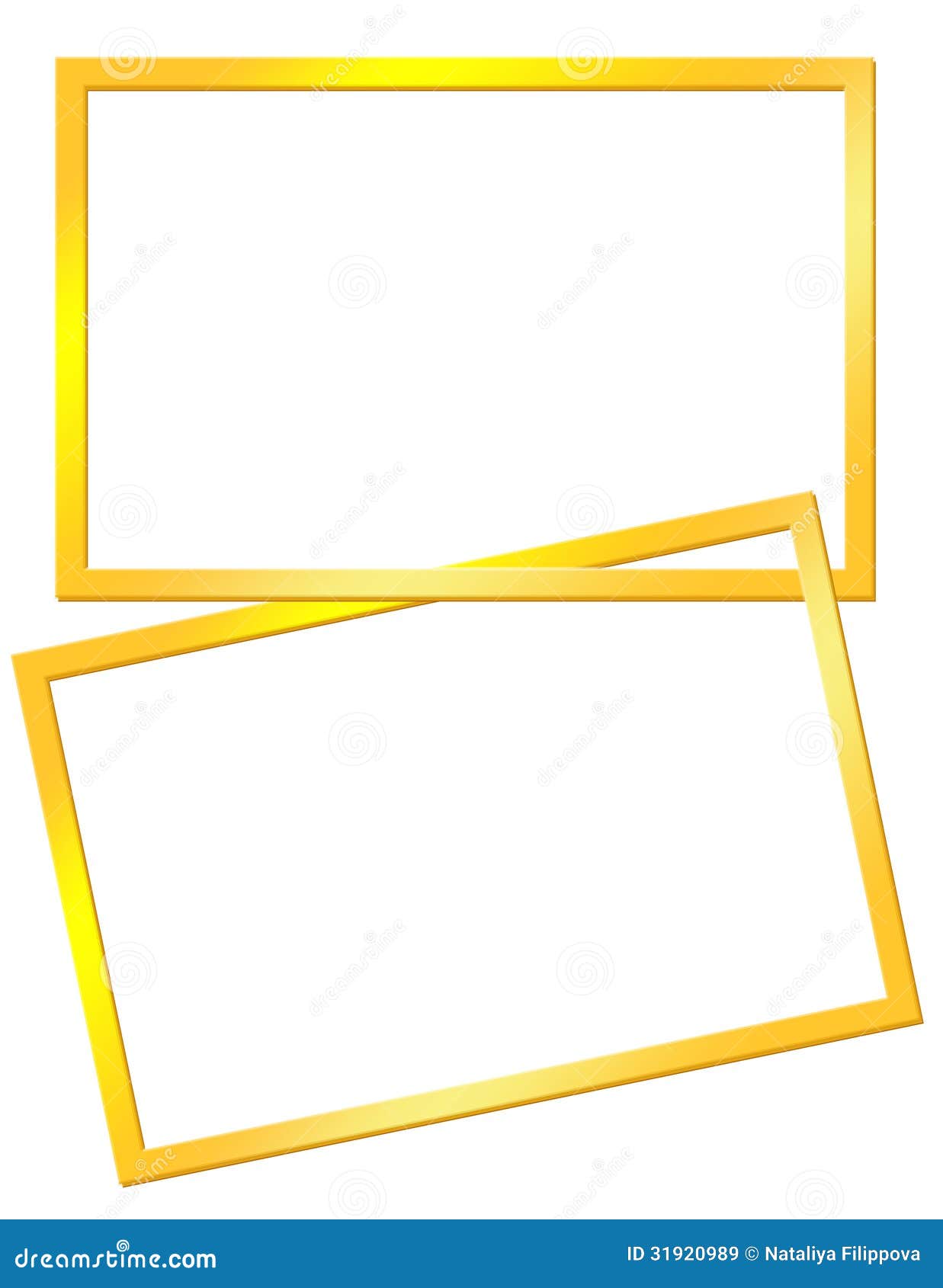 Yellow Frames On Corner, Black Background, 3D Illustrations Royalty ...