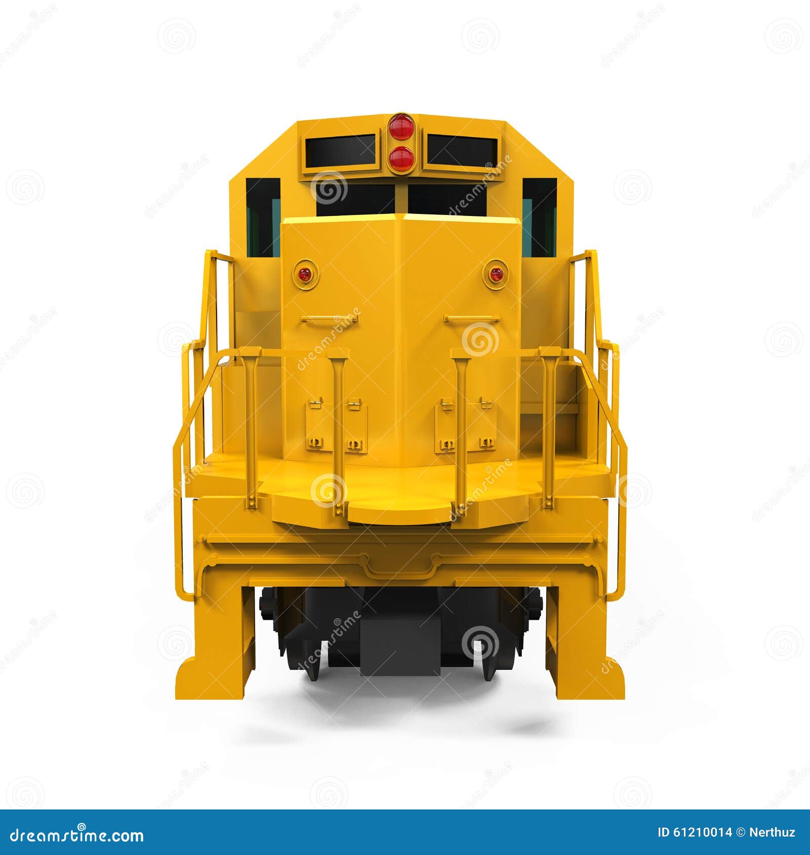 Yellow Freight Train stock illustration. Illustration of rail - 61210014