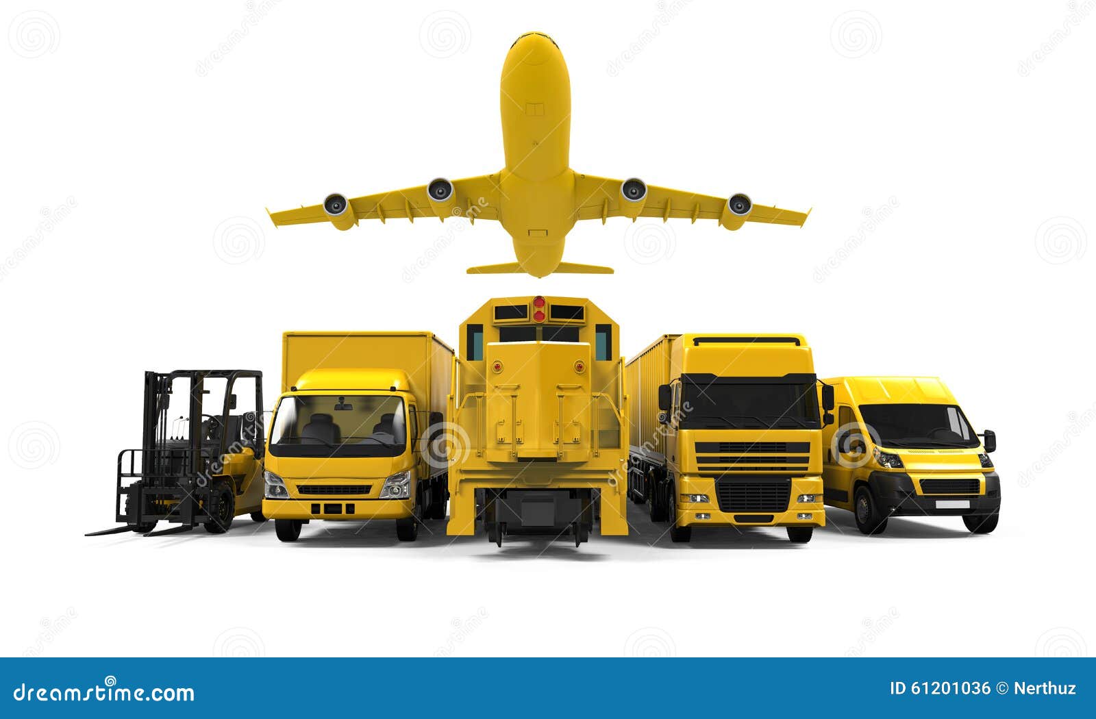Yellow Freight Transportation Stock Illustration - Illustration of post ...