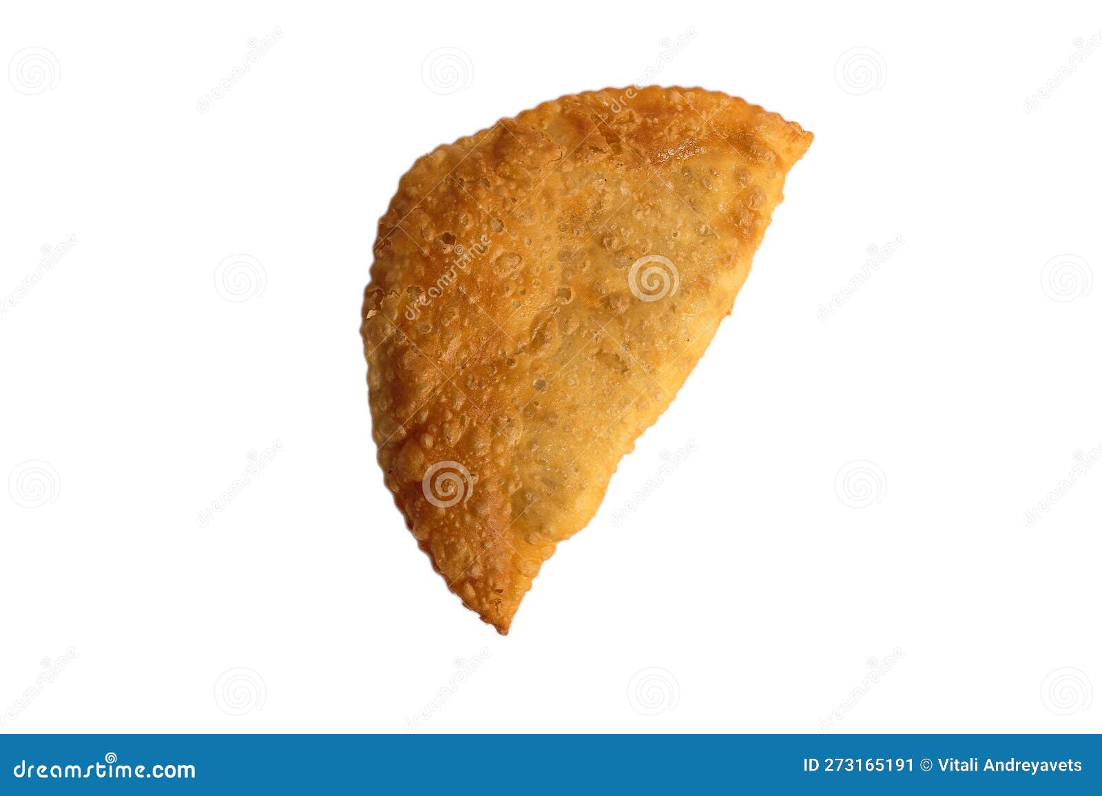 Yellow Fried Cheburek with an Appetizing Look on a White Background for ...