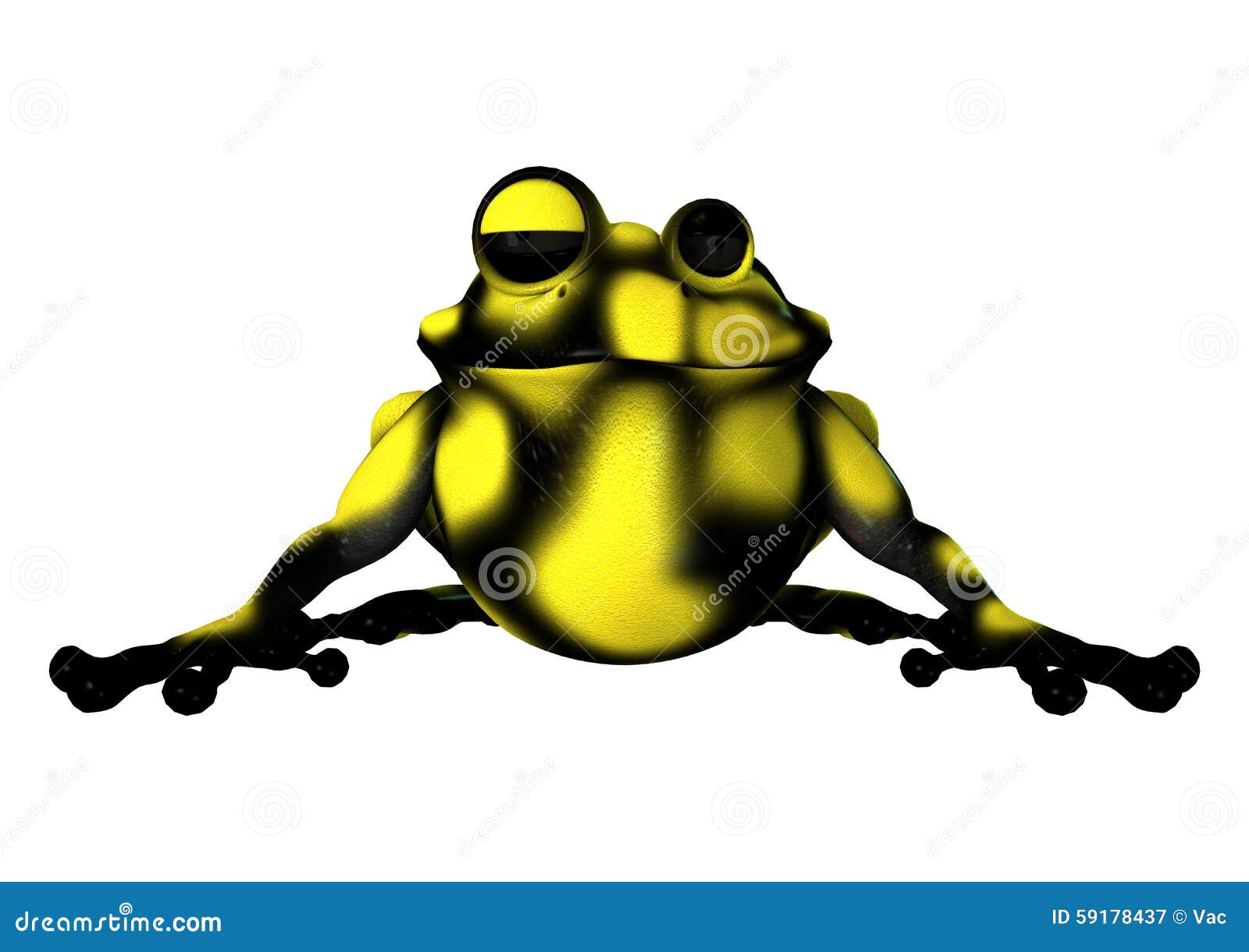 Yellow Frog stock illustration. Illustration of cute - 59178437