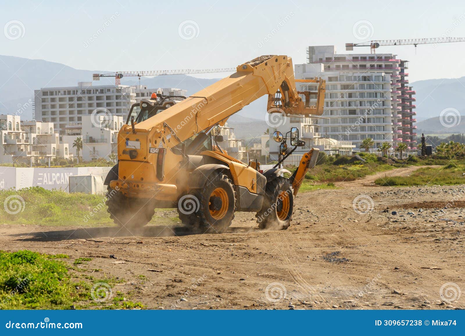 Yellow Front Loader Goes To a Construction Site 2 Editorial Stock Photo ...