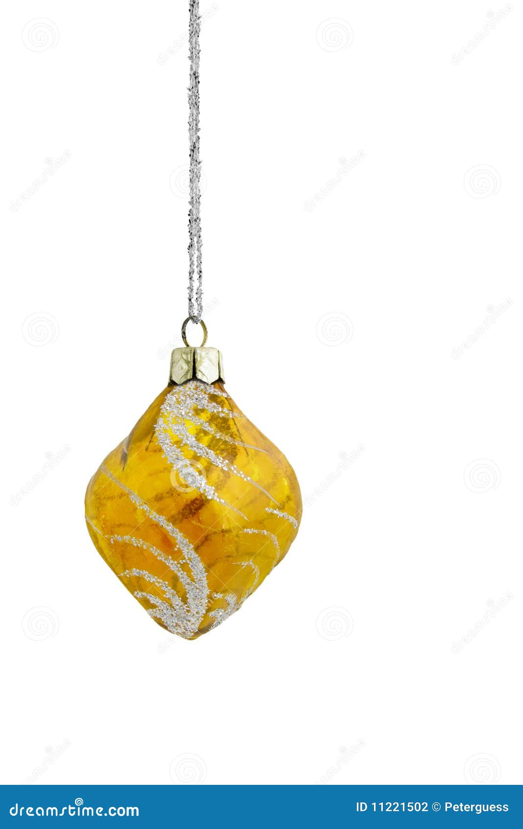 Yellow Frosted Christmas Bauble Stock Photo - Image of christian ...