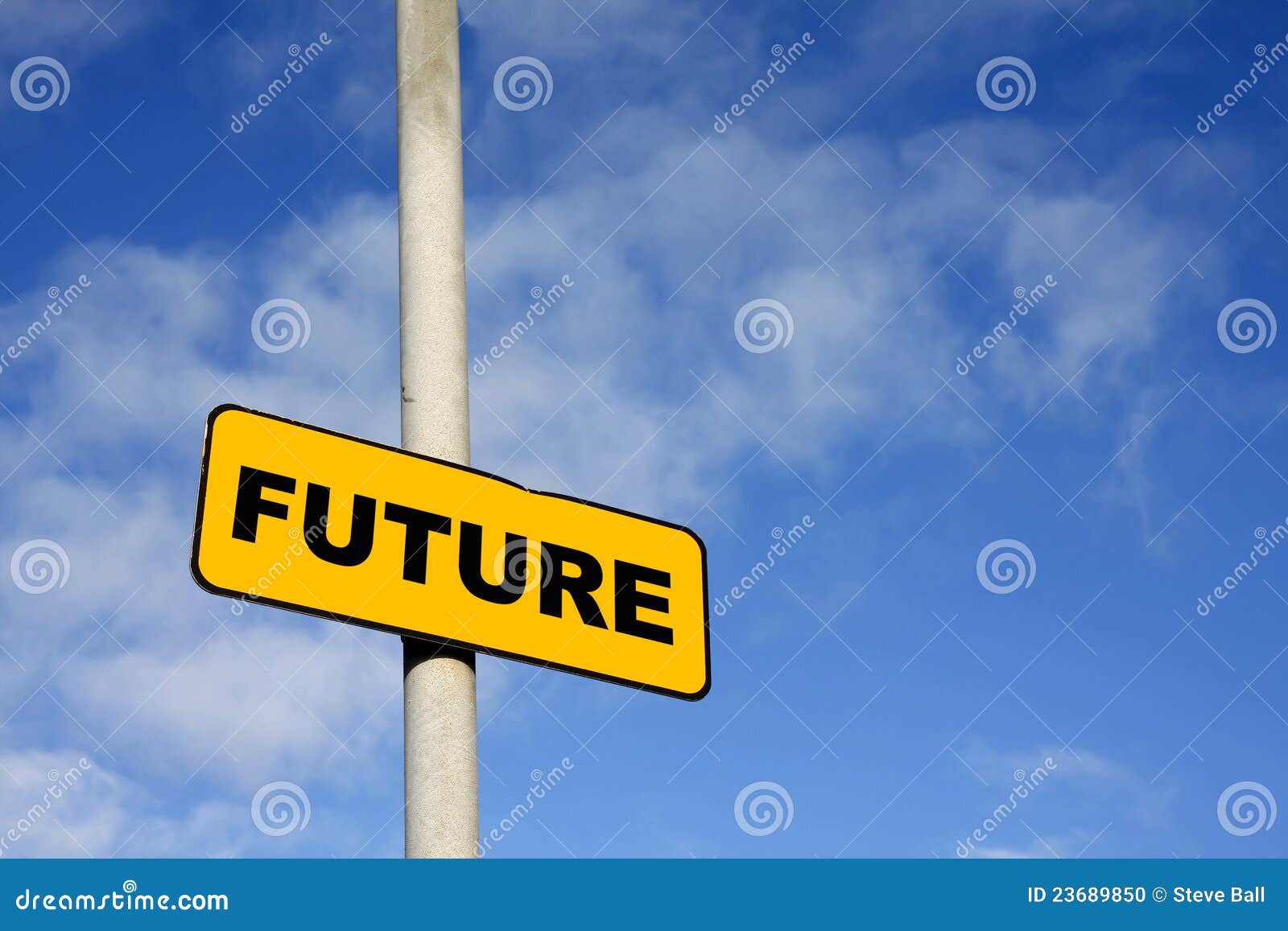 Yellow Future sign stock photo. Image of authority, pole - 23689850