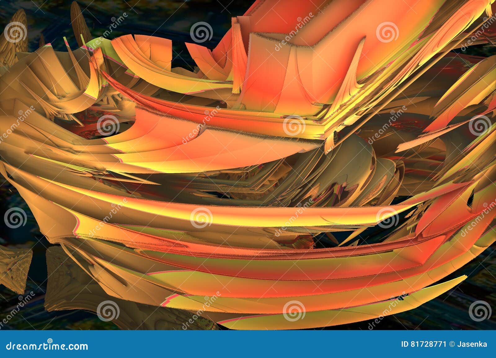 Yellow Fuzzy Alien Structure Stock Illustration - Illustration of ...
