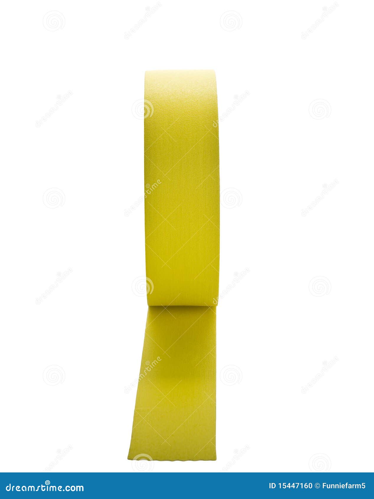 Yellow Gaffers Tape on Roll Isolated Stock Photo - Image of motion ...