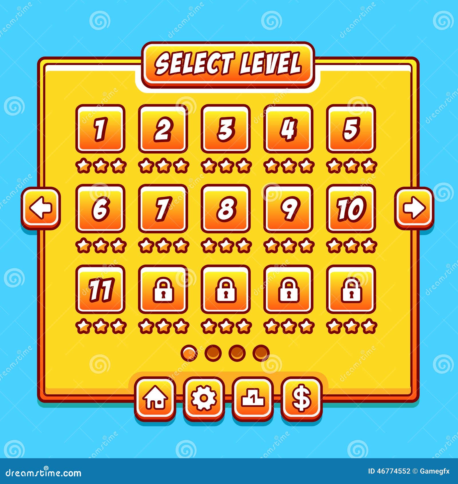 Yellow Game Icons Buttons Icons, Interface, Ui Cartoon Vector ... Yellow Game Icons Buttons Icons, Interface, Ui Cartoon Vector ...