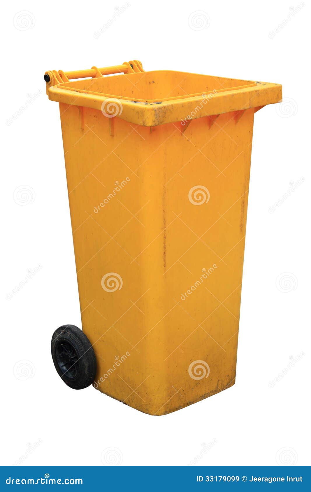 Yellow garbage bins stock image. Image of cleaning, discard - 33179099