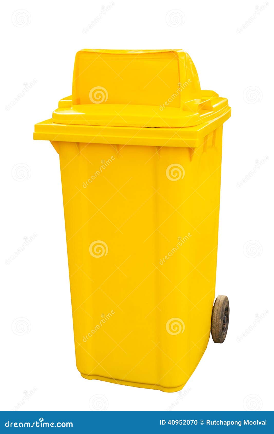 Yellow Garbage Bins White Background Stock Photo - Image of pollution ...
