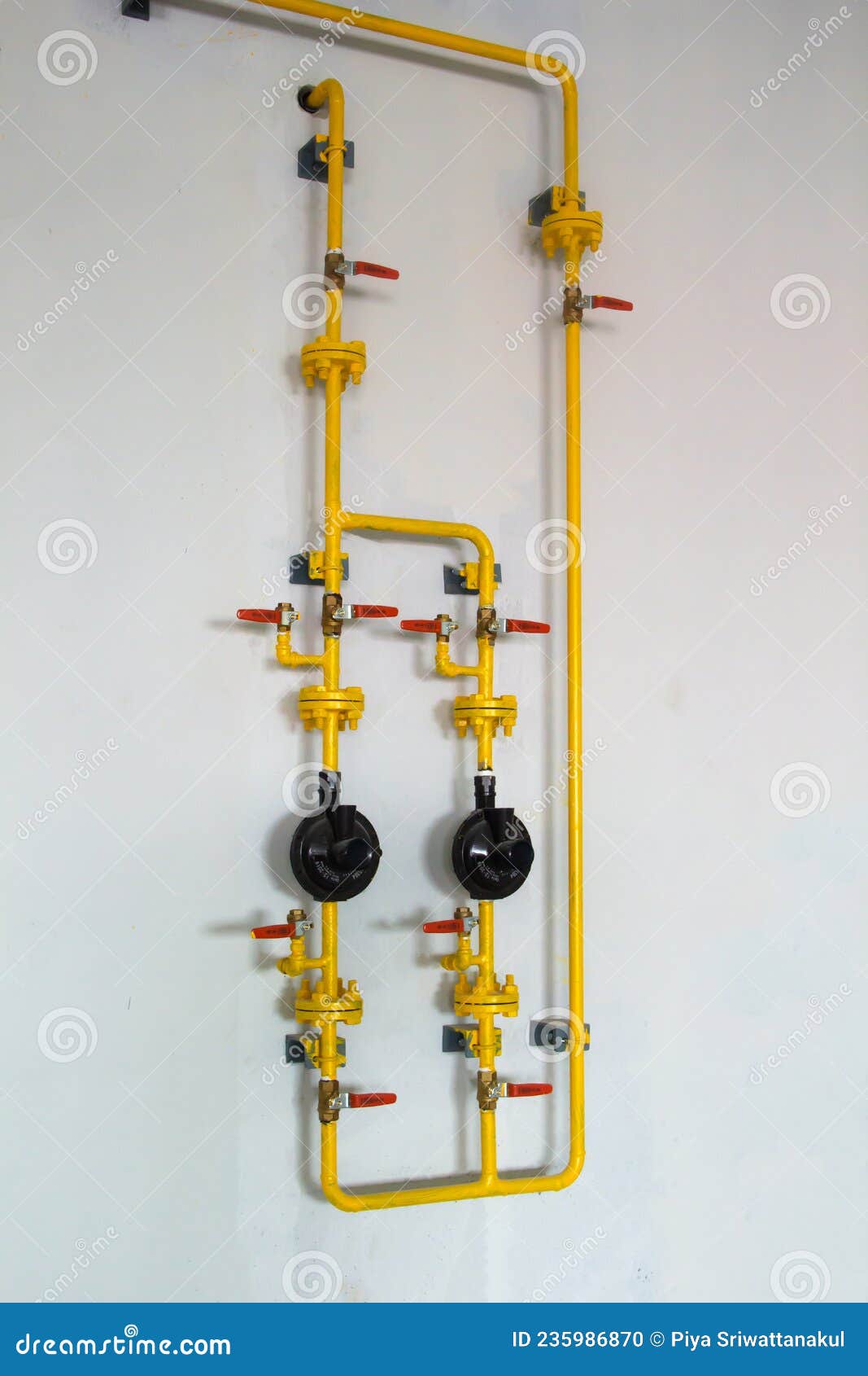 Yellow gas pipeline stock photo. Image of chemistry - 235986870