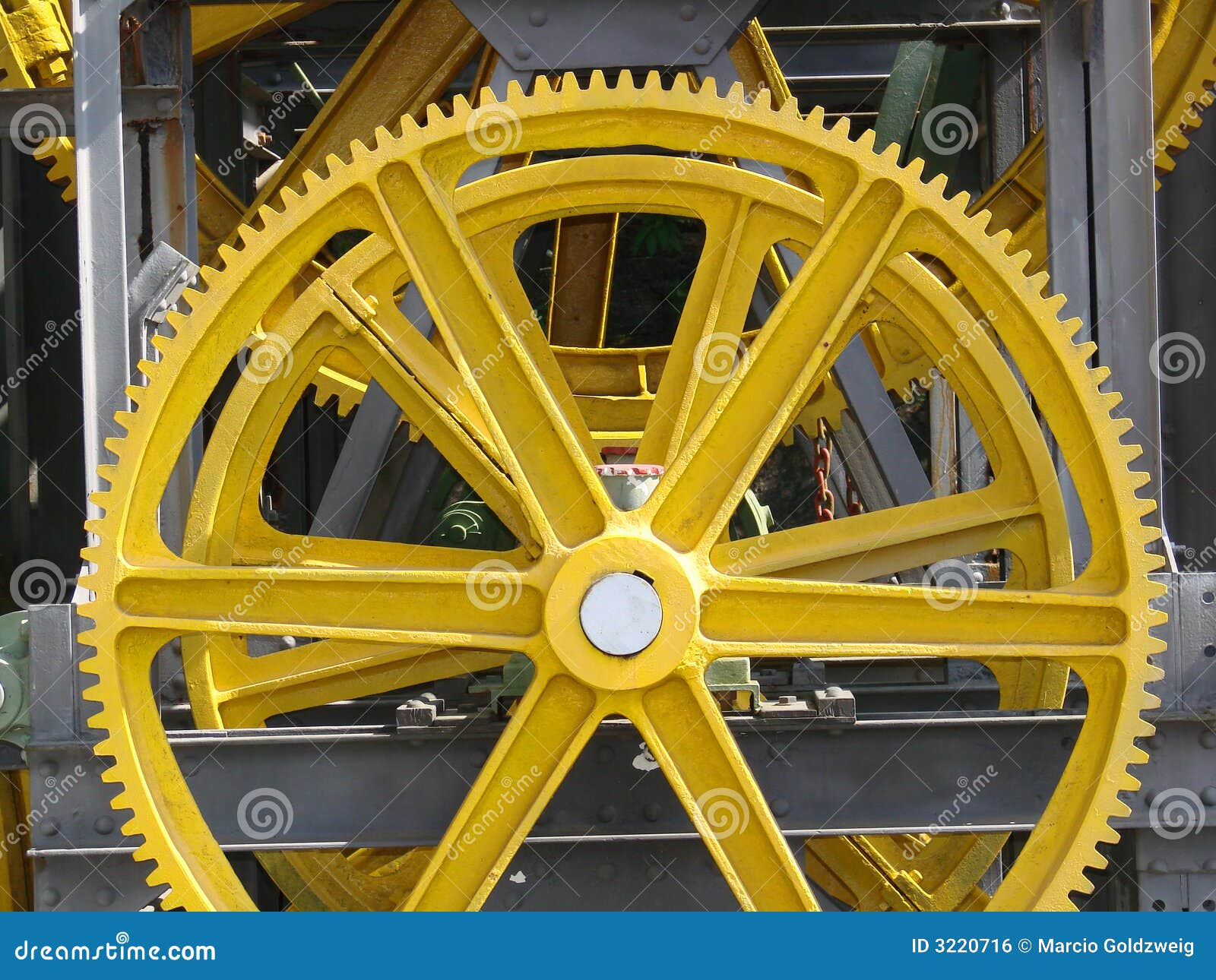 Yellow Gear stock photo. Image of move, center, circle - 3220716